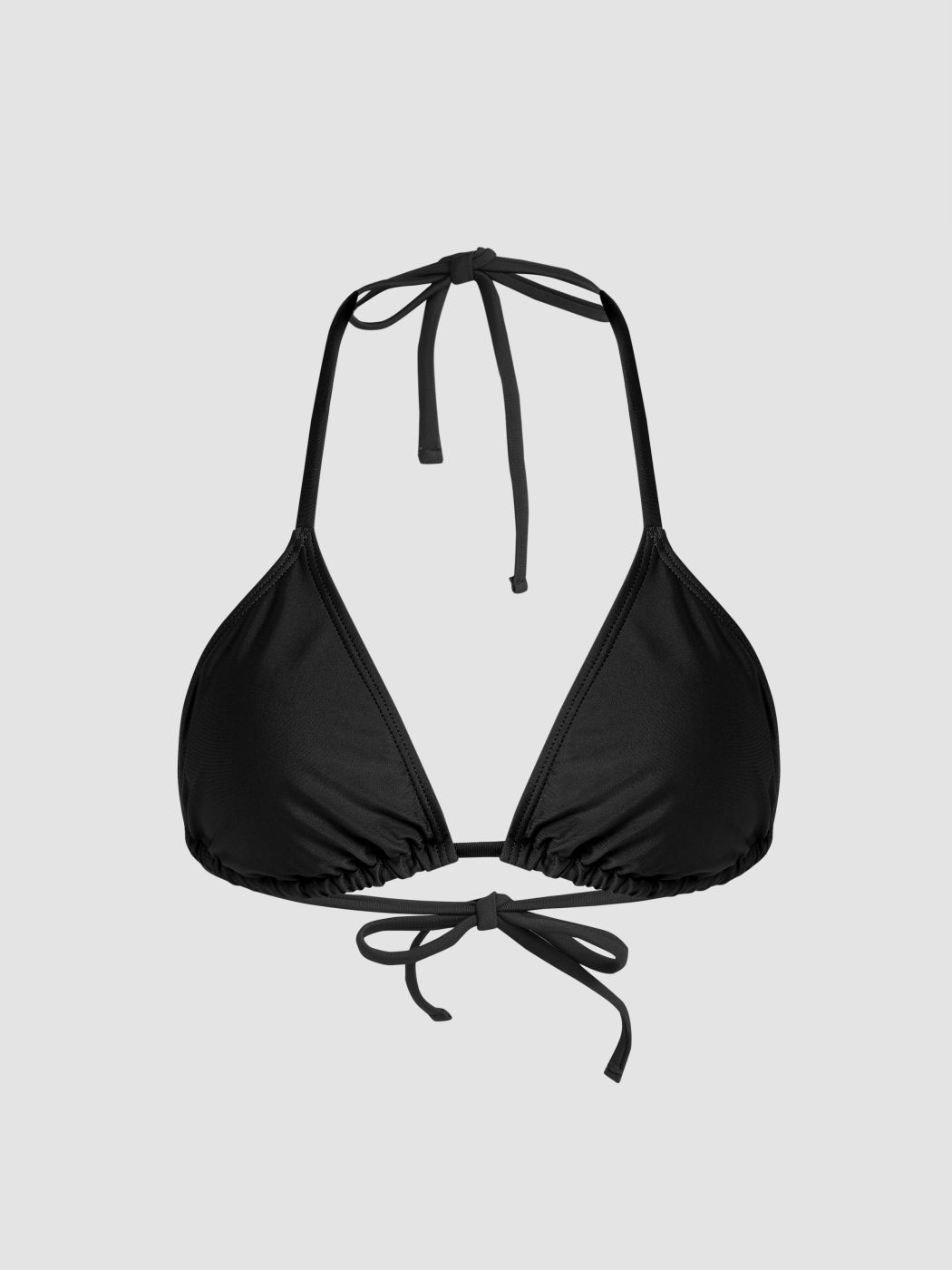 3 Pack Solid Halter Triangle Bikini Top - Cider