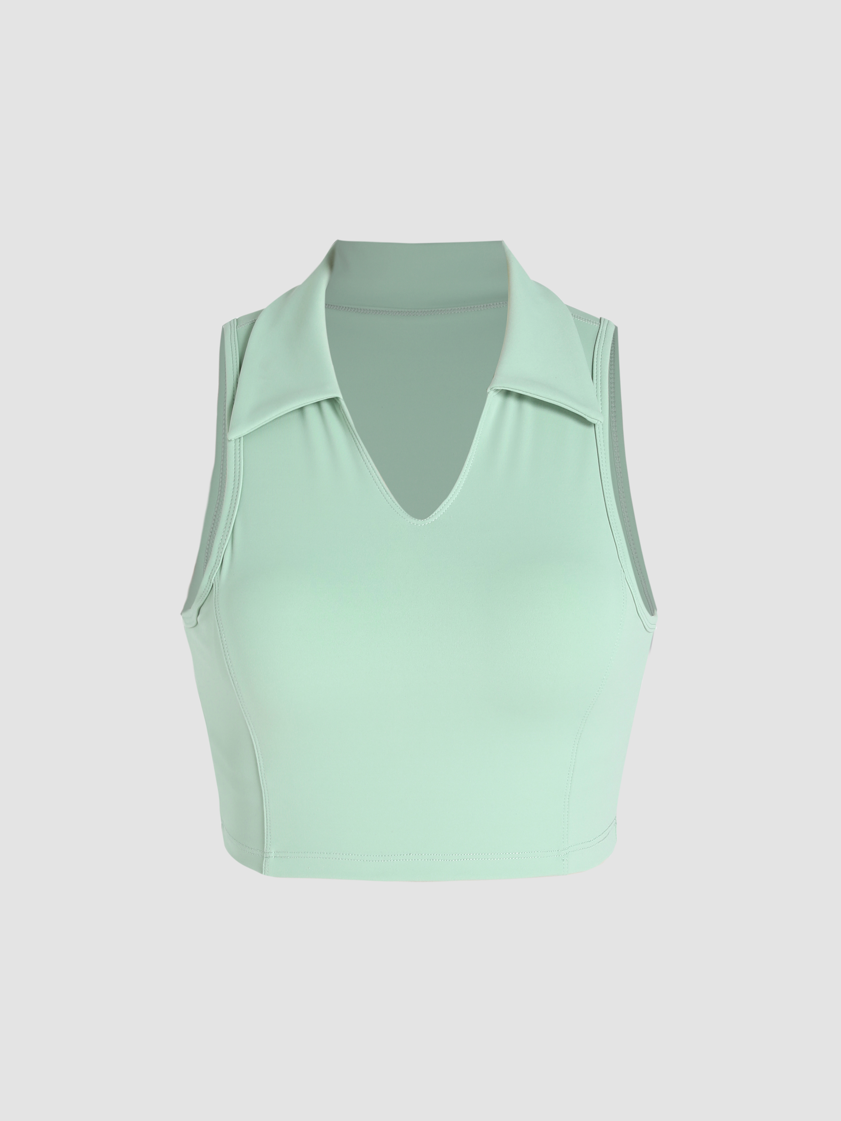 Collar Solid Tank Top Sporty by Cider For School Gym/Sports Running