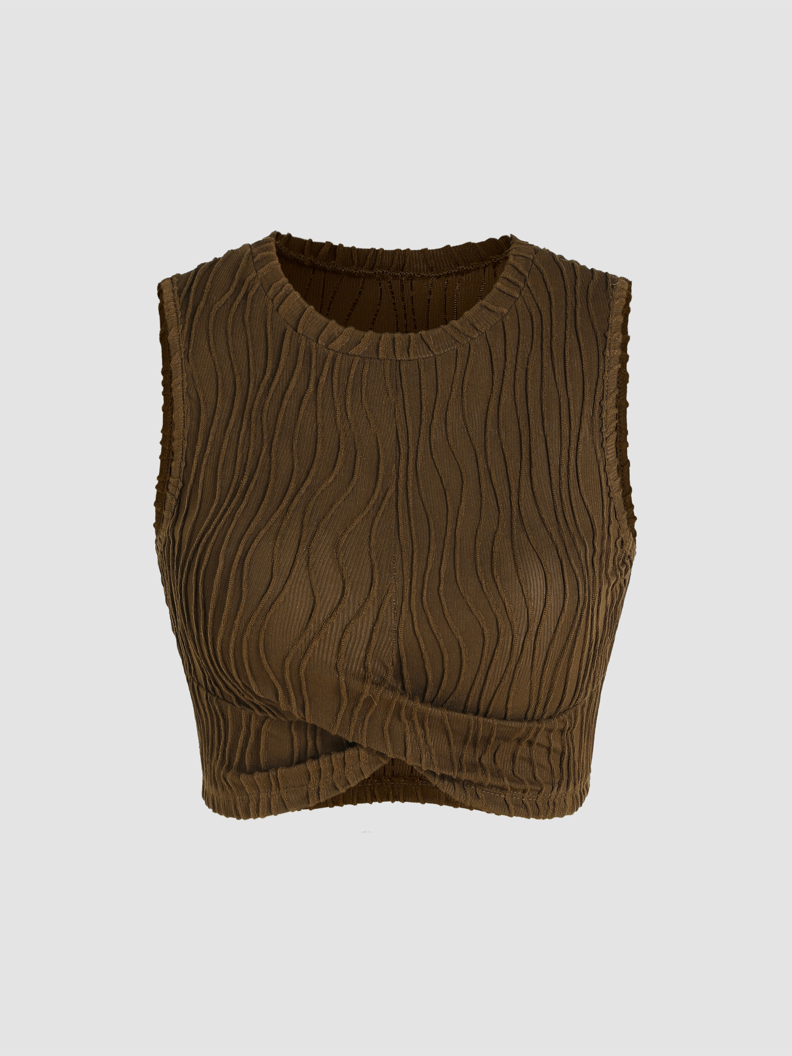 Solid Texture Tank Top For Coffee Shop Daily Casual Outdoor