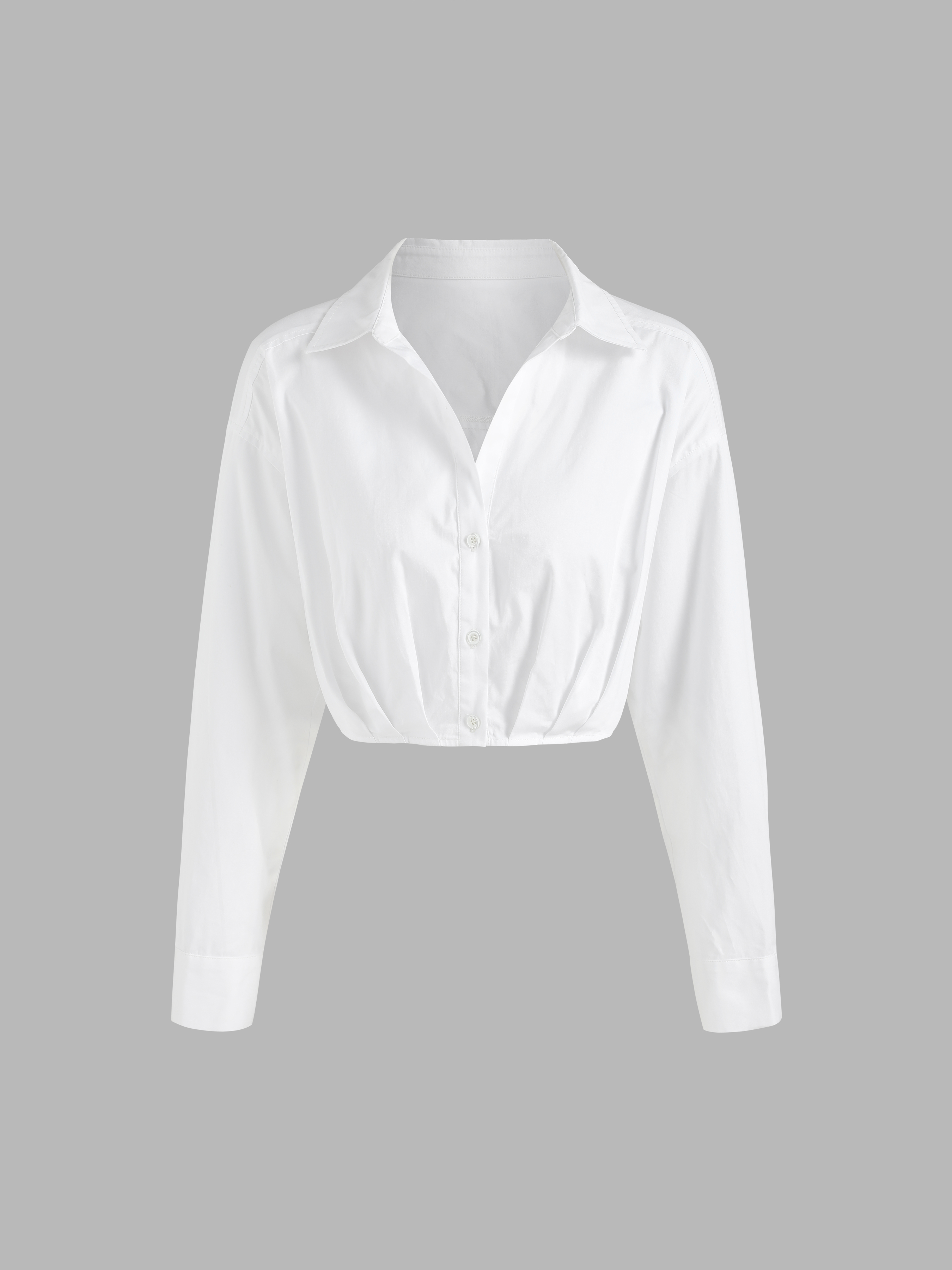 Sold Button Down Crop Blouse - Cider