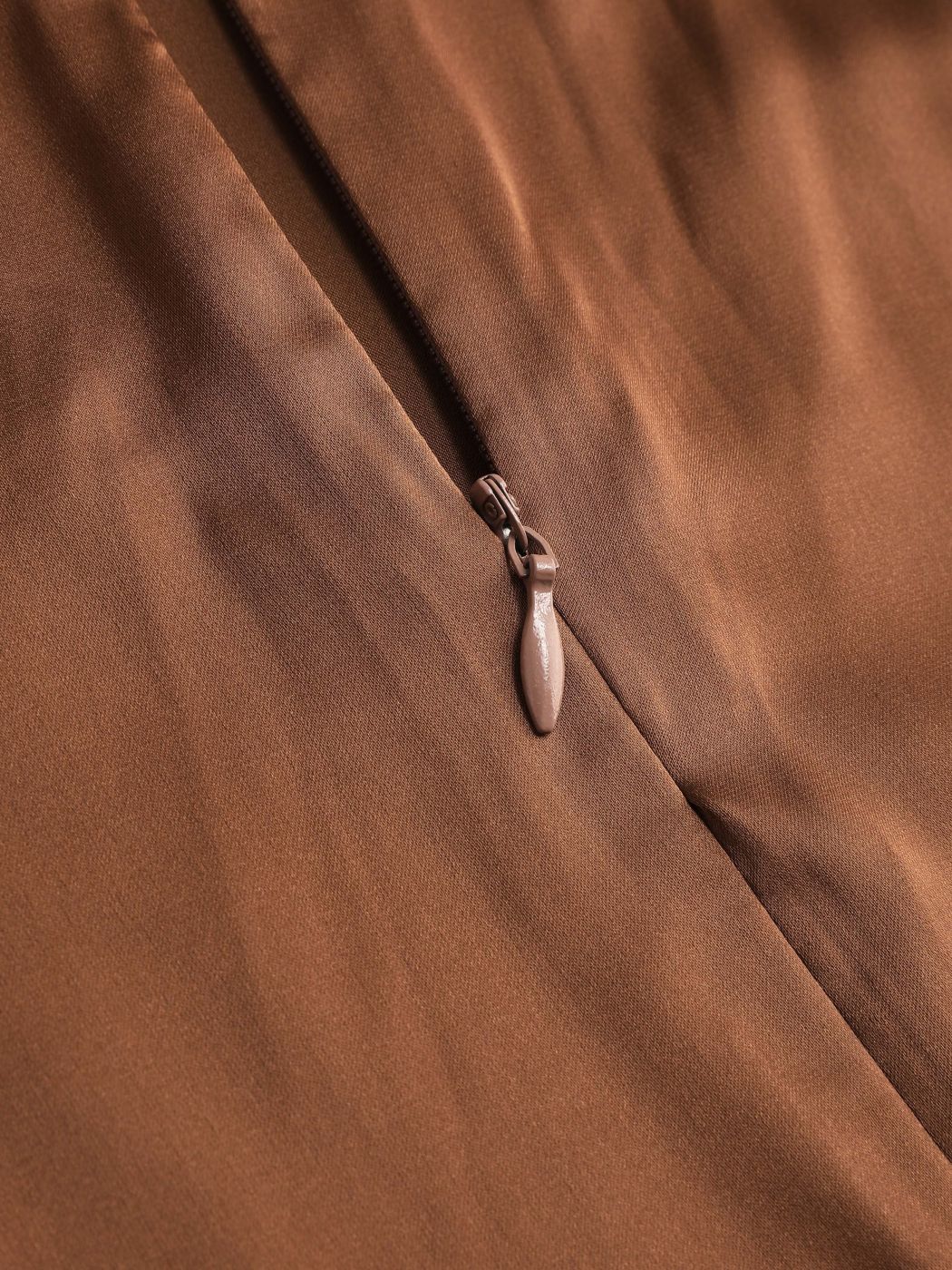 Backless Satin Midi Dress - Cider