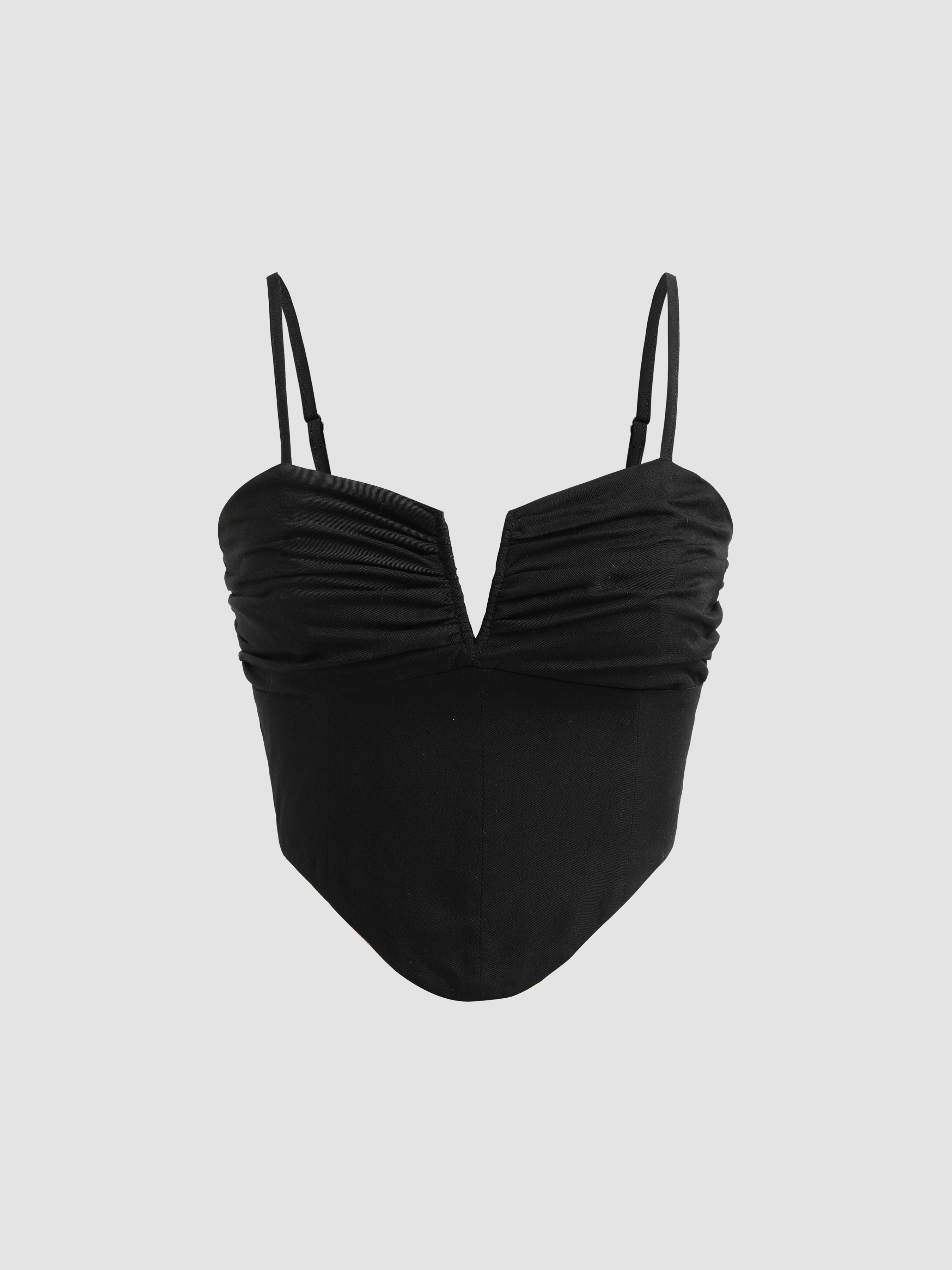Solid V-Wire Corset Top For Music Festival/Live House Party/Clubbing ...