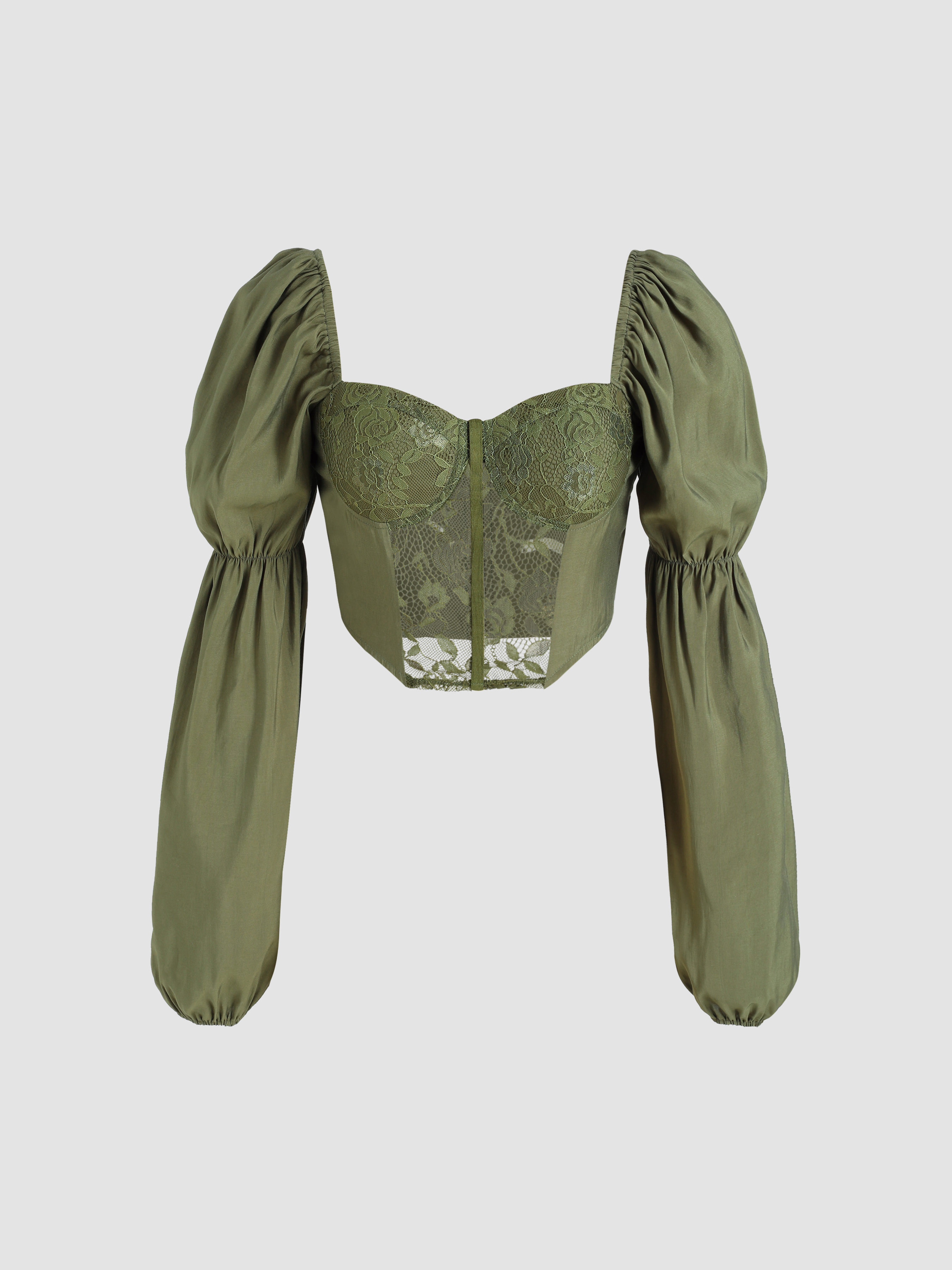 Lace Hollow Out Corset Top Cider
