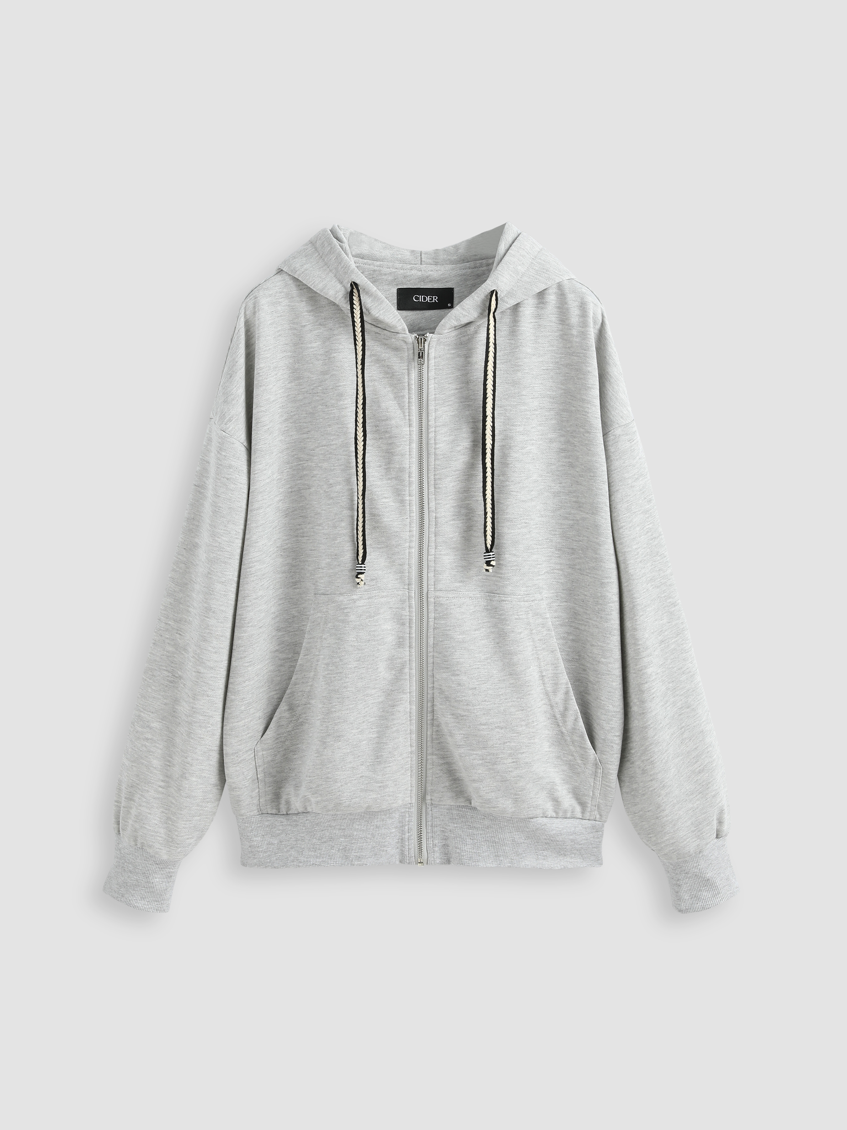 Solid Drawstring Pocket Hoodie - Cider