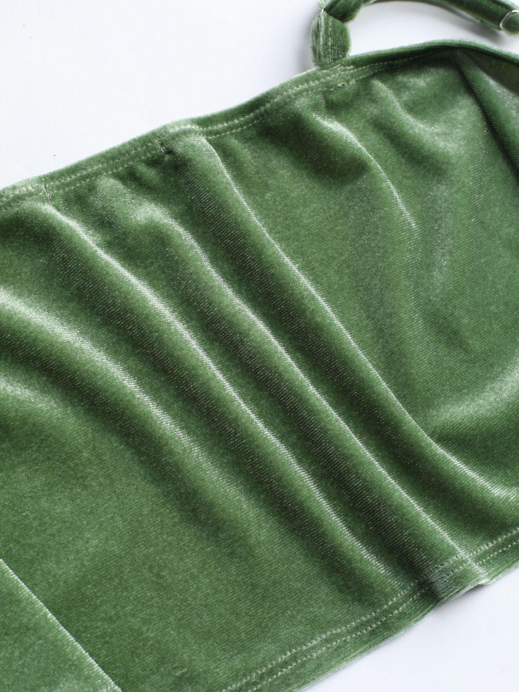 Solid Velvet Cross Wrap Front Tie Back Tank Top Curve & Plus - Cider