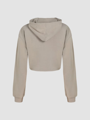 Terry Solid Crop Tank Top with Drawstring Hoodie For School Daily Casual Coffee Shop Vacation ...