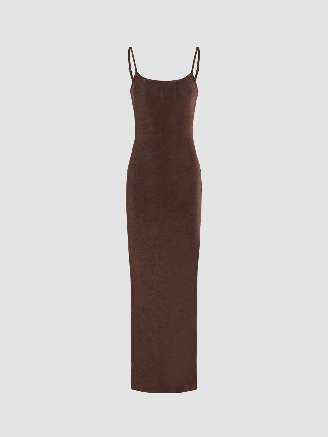 Backless Drawstring Maxi Dress - Cider