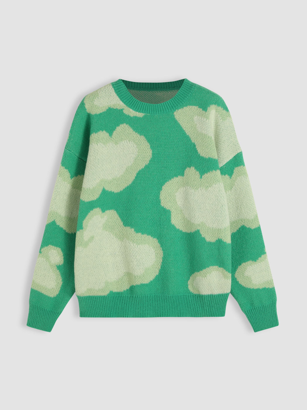 Cloud Pattern Oversized Sweater For School Daily Casual