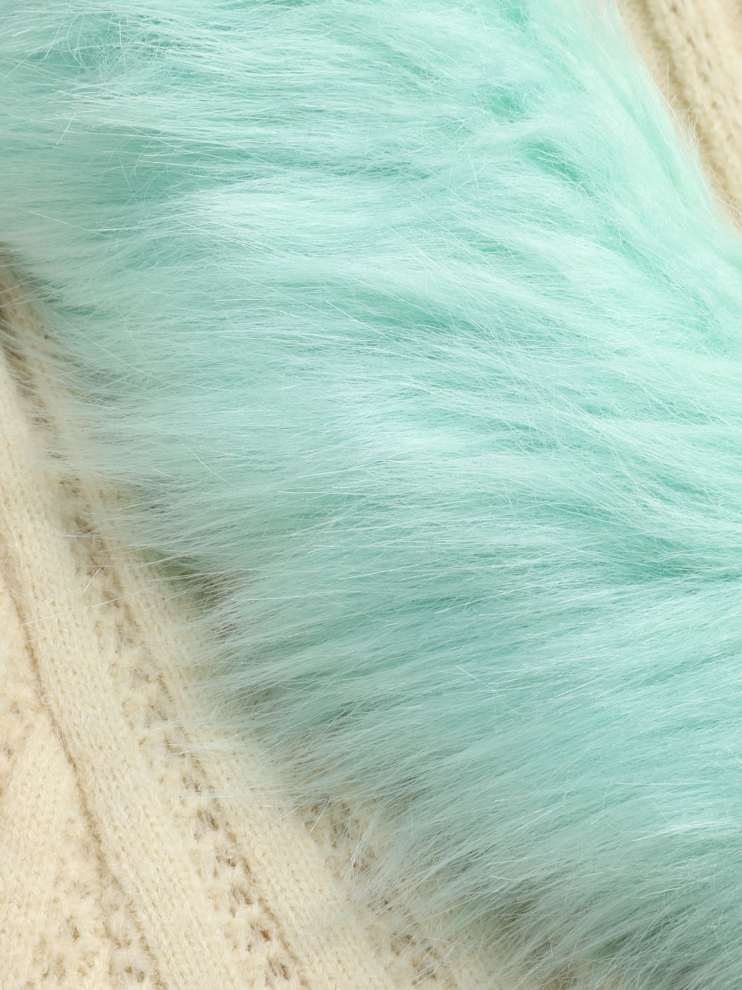 Fluffy Neck Crop Cardigan For Vacation Holiday