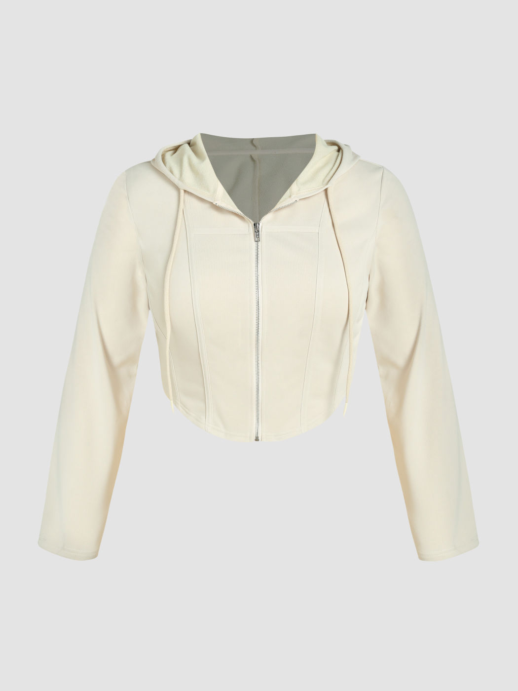 Curve & Plus Solid Corset Hoodie - Cider