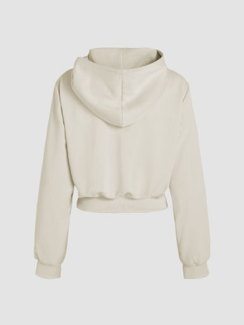 Solid Cut Out Hoodie - Cider