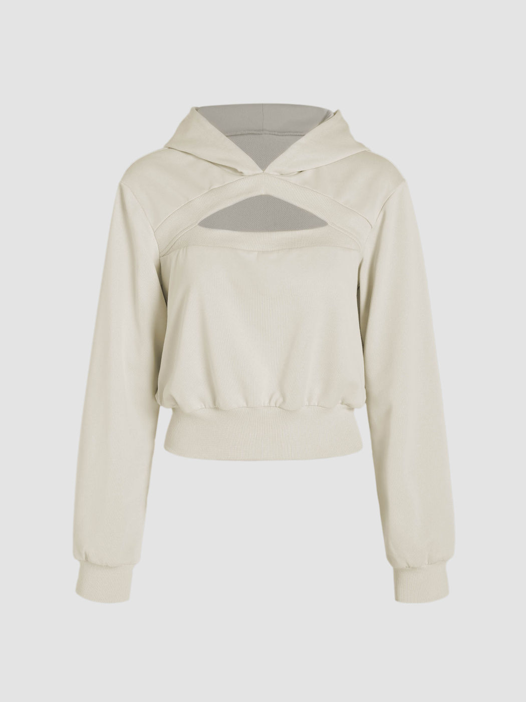 Solid Cut Out Hoodie - Cider
