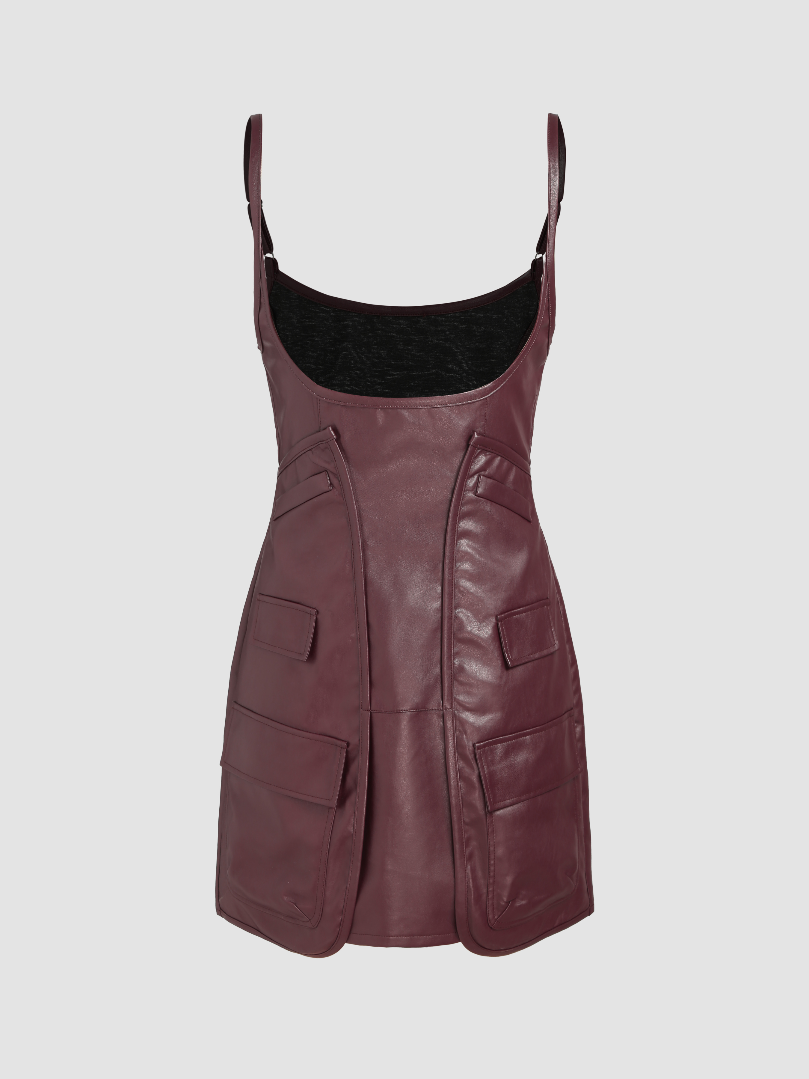 PU Cami Short Dress - Cider