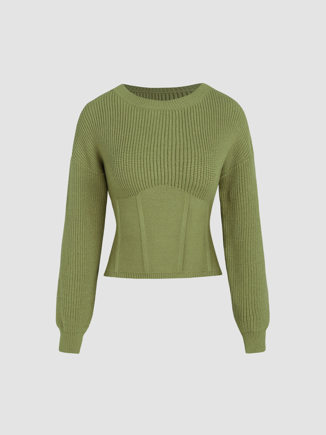 Solid Corset Sweater For Picnic Outdoor Vacation