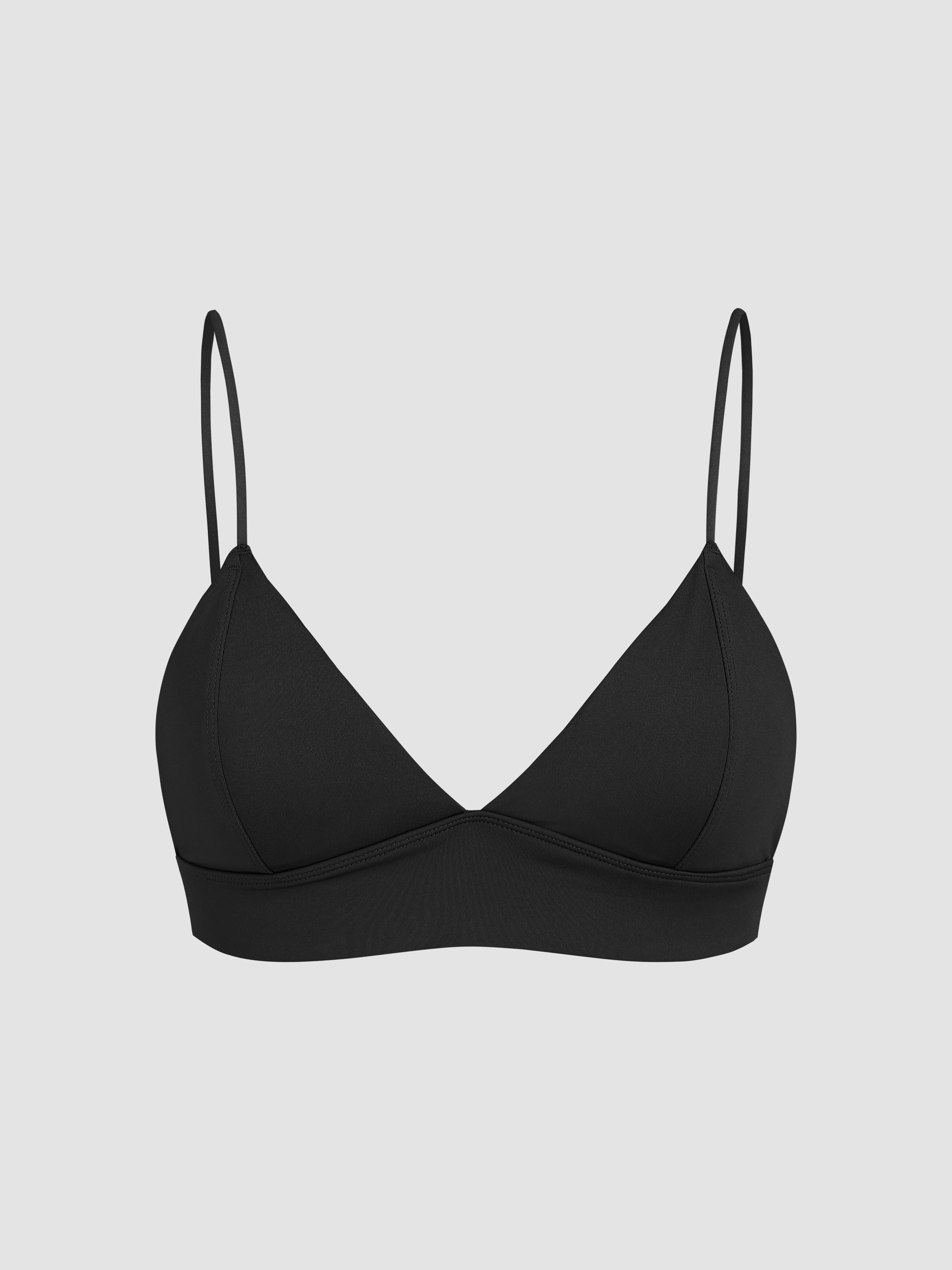 Solid Knitted Triangle Bralette - Cider
