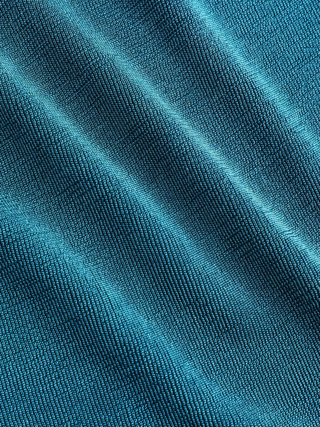 Knit Fabric Texture Ruched Slit Midi Dress Curve & Plus For Date Music ...