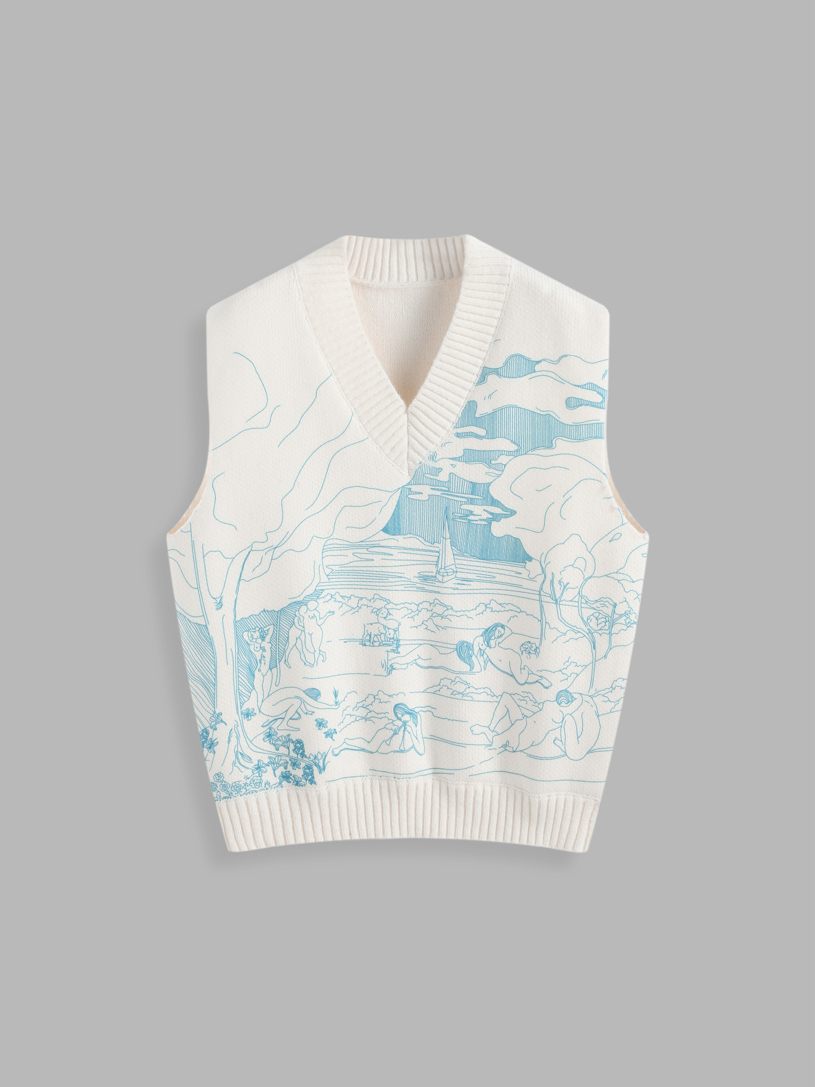 Artistic Vision Sweater Vest For School Daily Casual