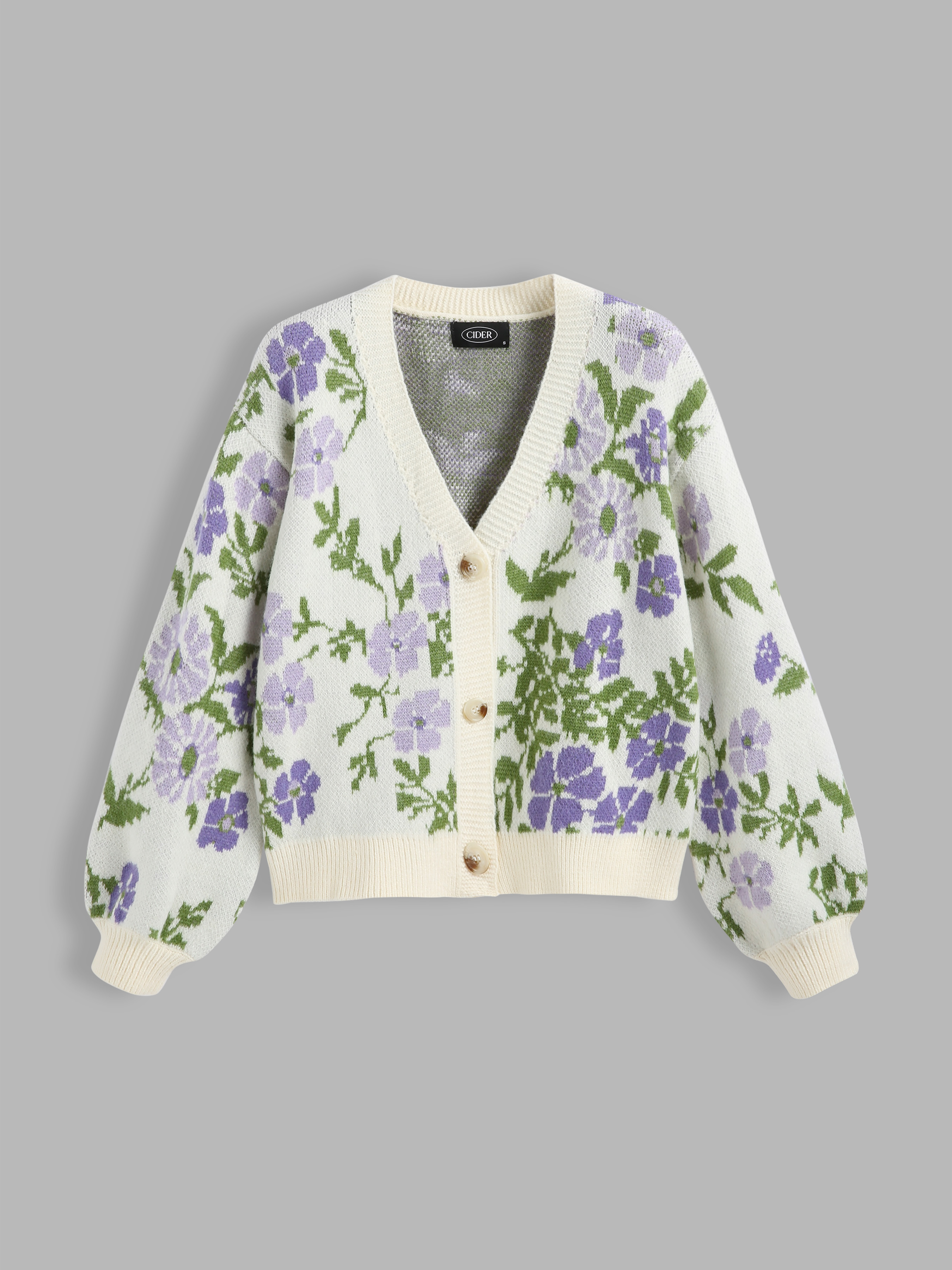 Fall Cardigan Fall Sweater Knit Fabric Tea In The Garden Floral Knit Fall Cardigan Fall Sweater Knit Fabric Tea In The Garden Floral Knit