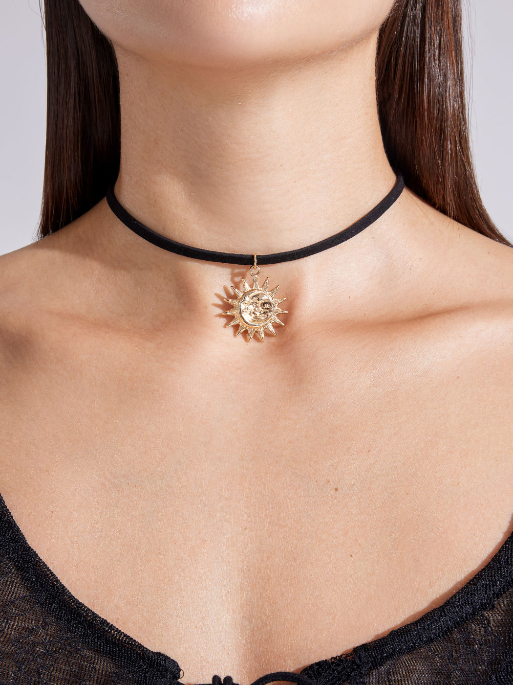 Alloy 3pcs Whimsigoth Sun & Moon & Star Choker Necklace For Music ...
