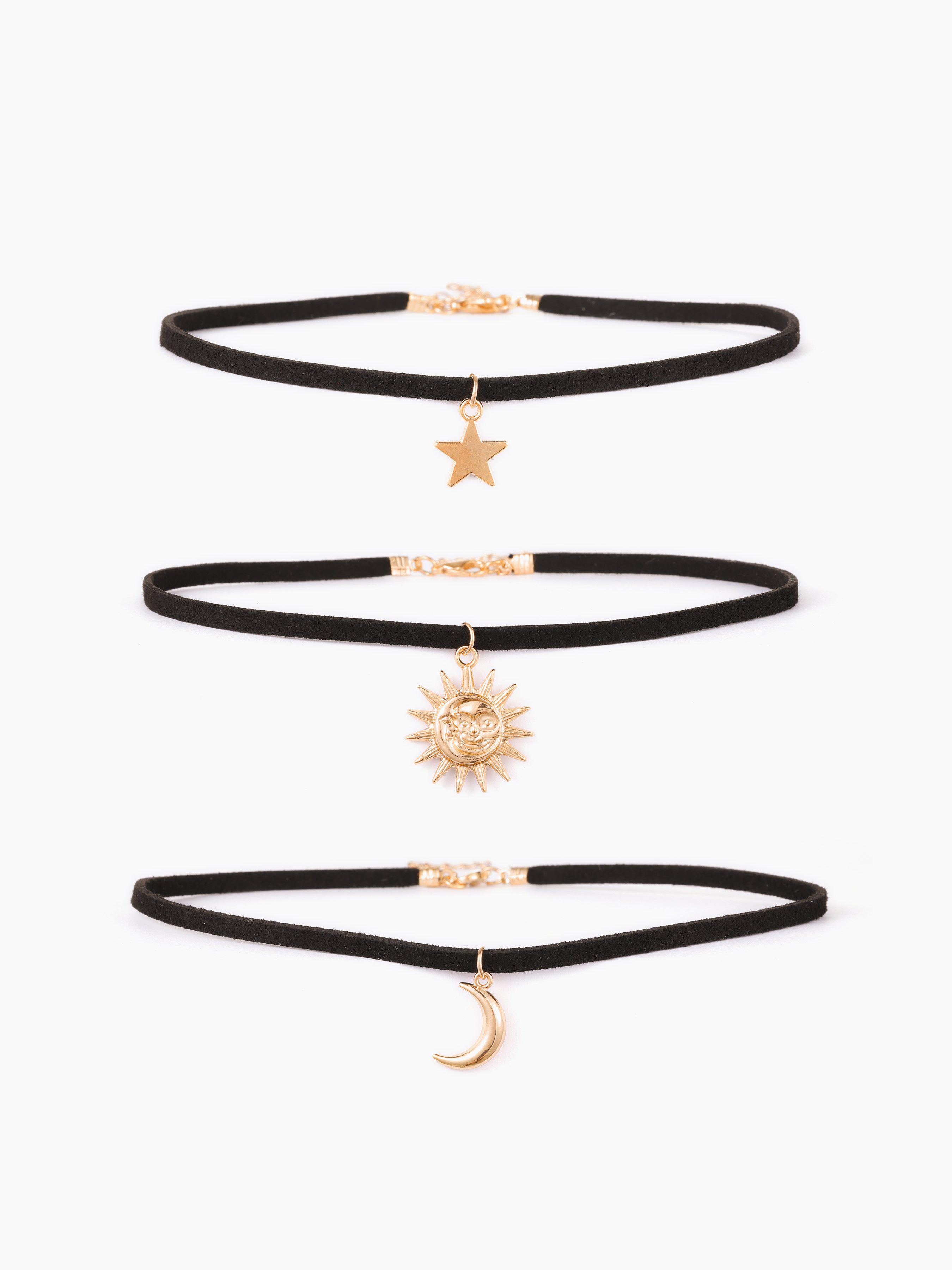 Sun and moon choker necklace store