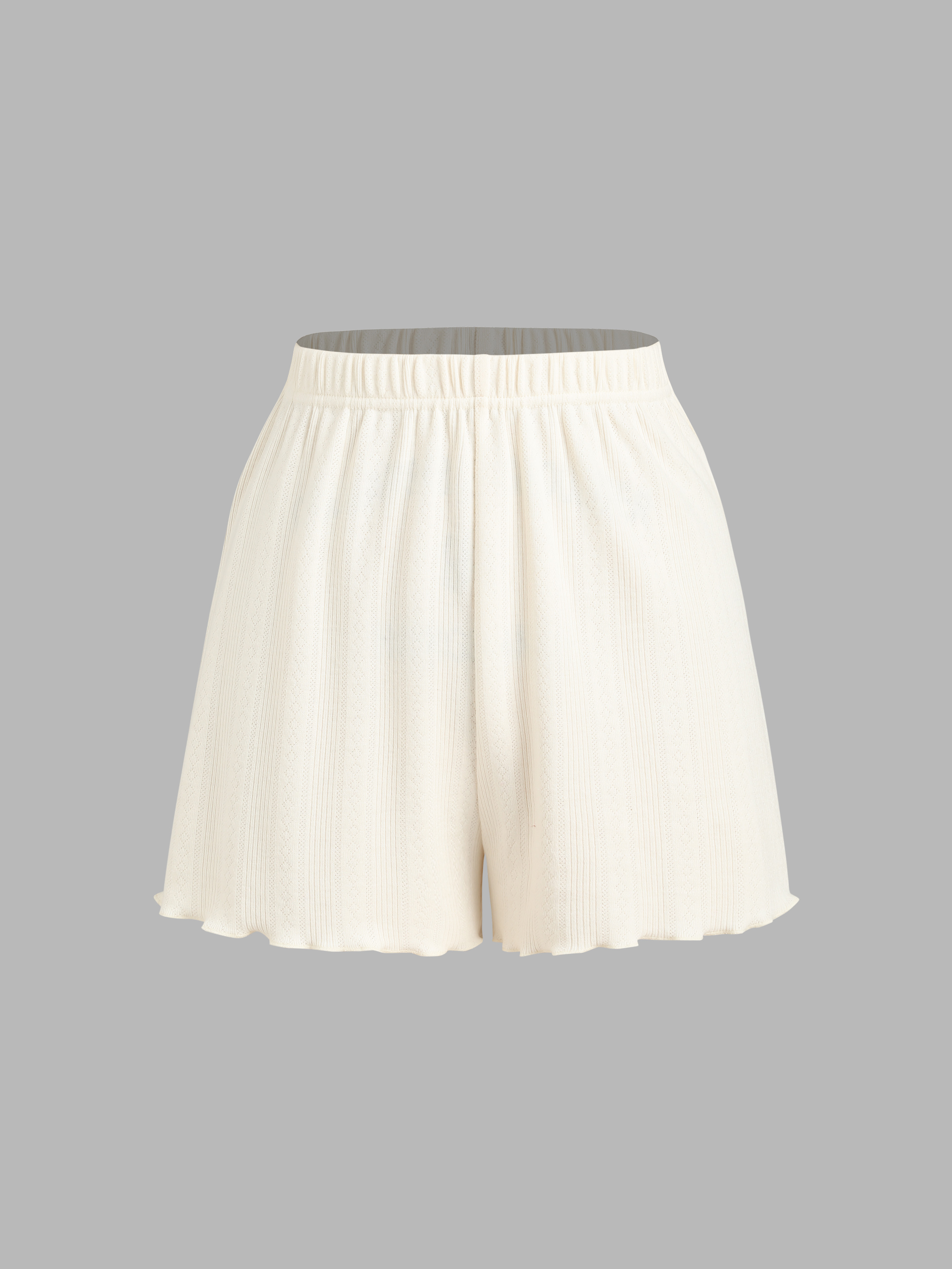 Rib Solid Lounge Shorts - Cider