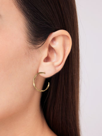 Circle Hoop Earrings For Daily Casual Exhibition Coffee Shop Work Holiday