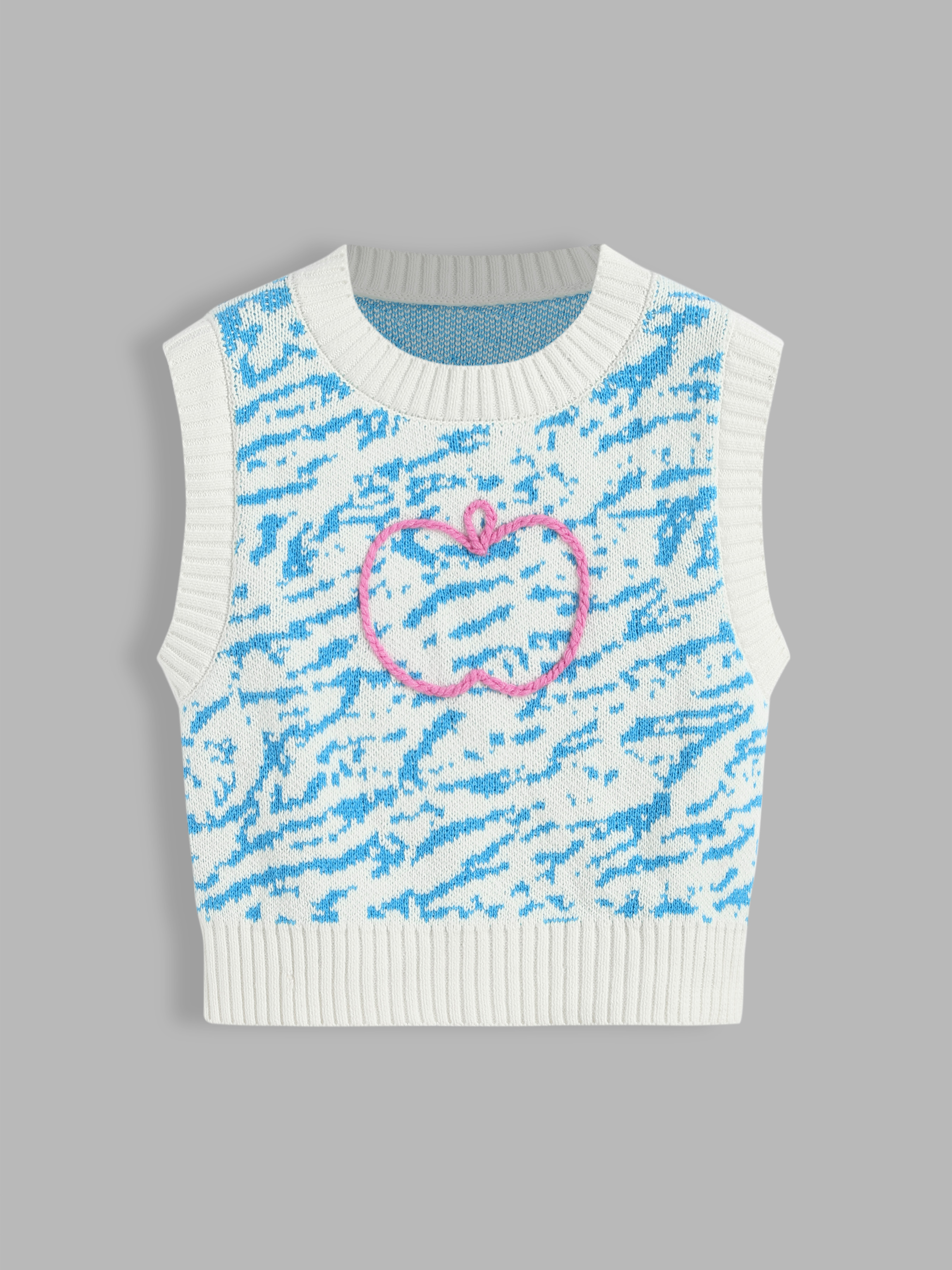 Apple Crochet Knitted Vest For School Vacation Work Holiday