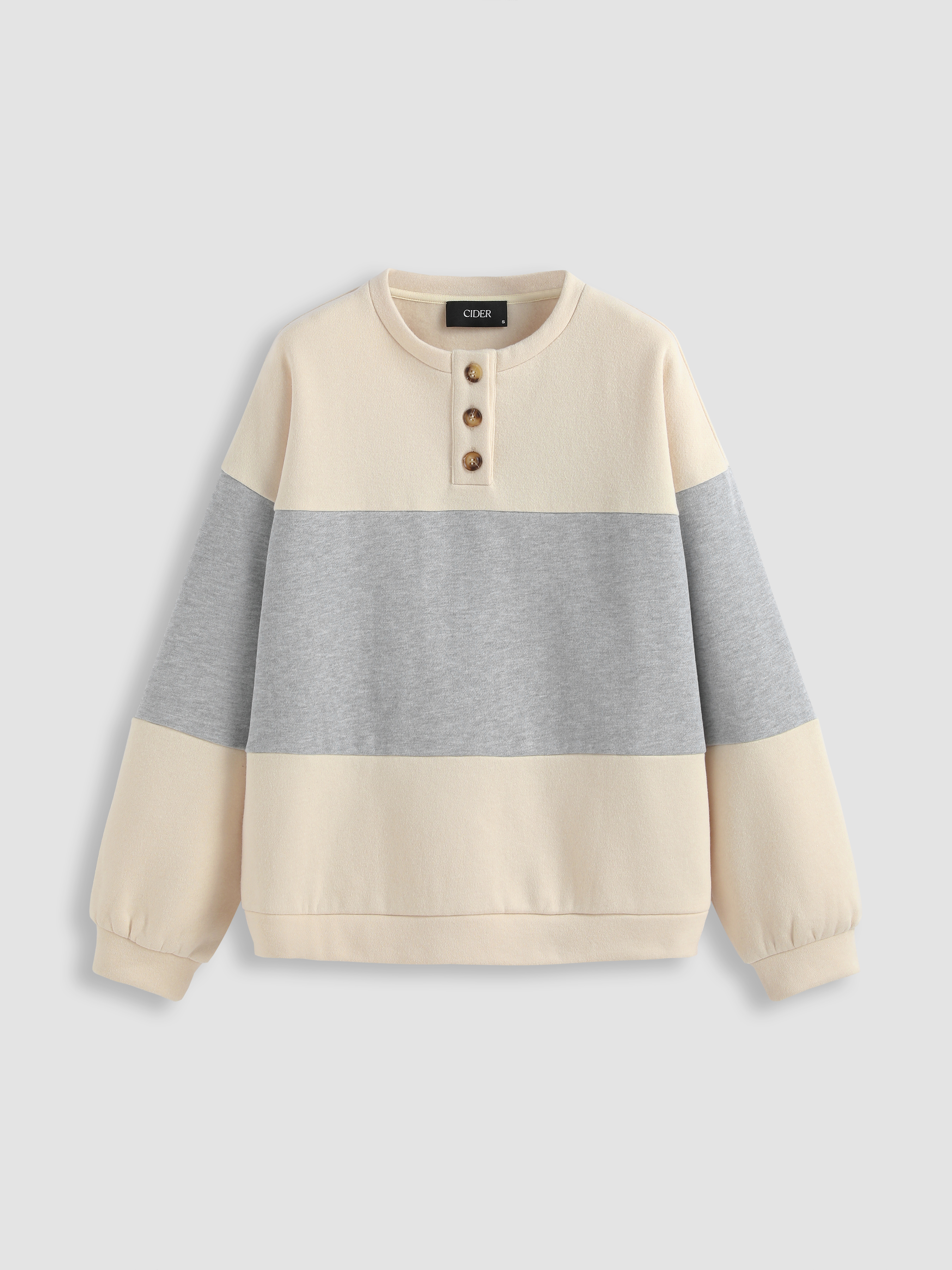 Two Tone Oversized Sweatshirt - Cider