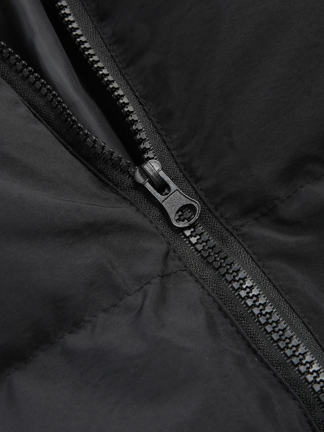 Woven Solid Zip Up Stand Collar Puffer Jacket