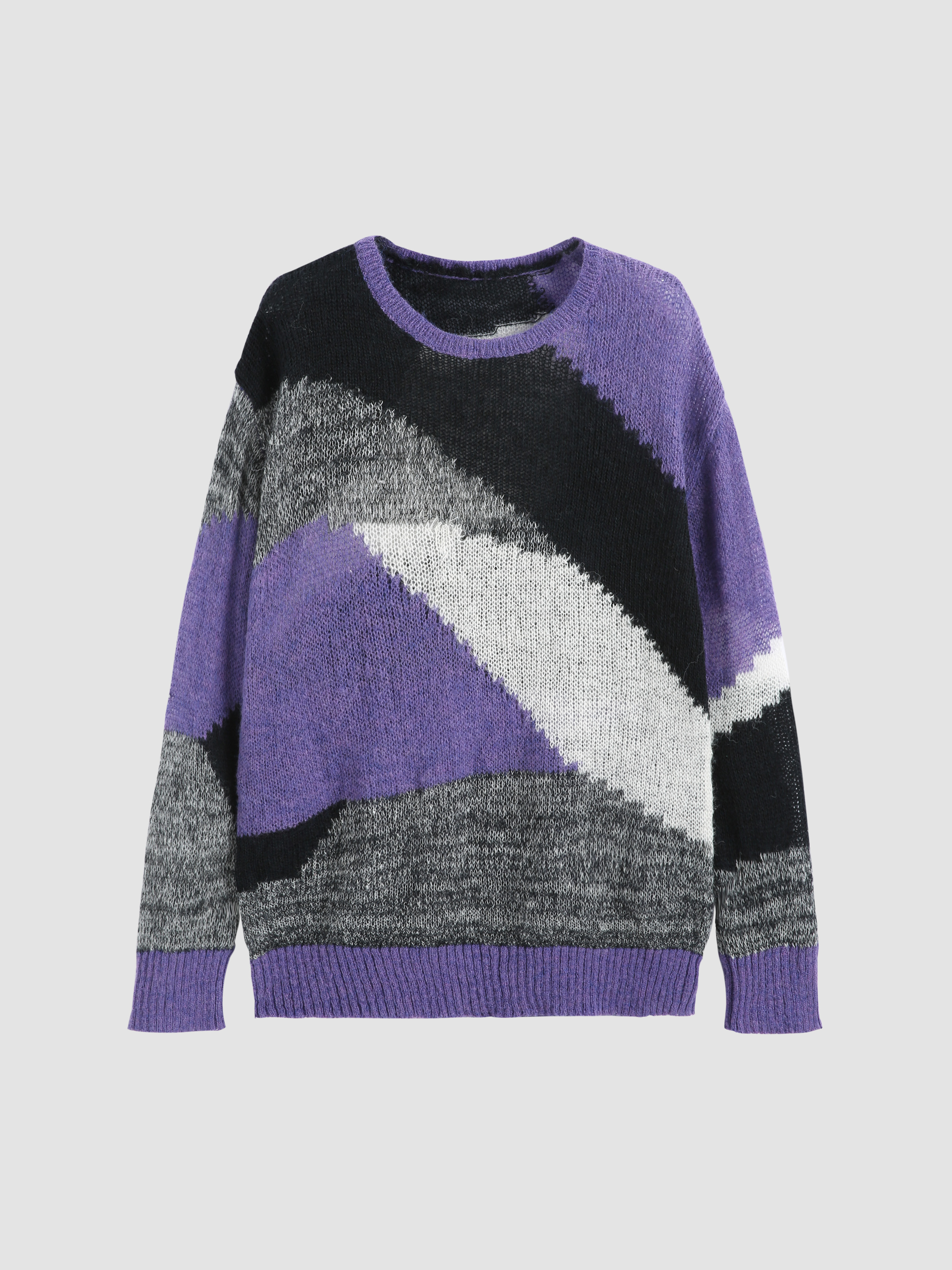 Wool-blend Patchy Oversized Sweater - Cider