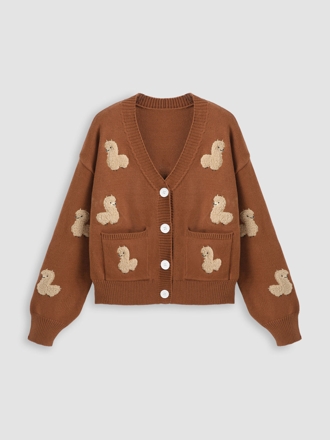 Sheep Crochet Knitted Cardigan For School Vacation Work Holiday