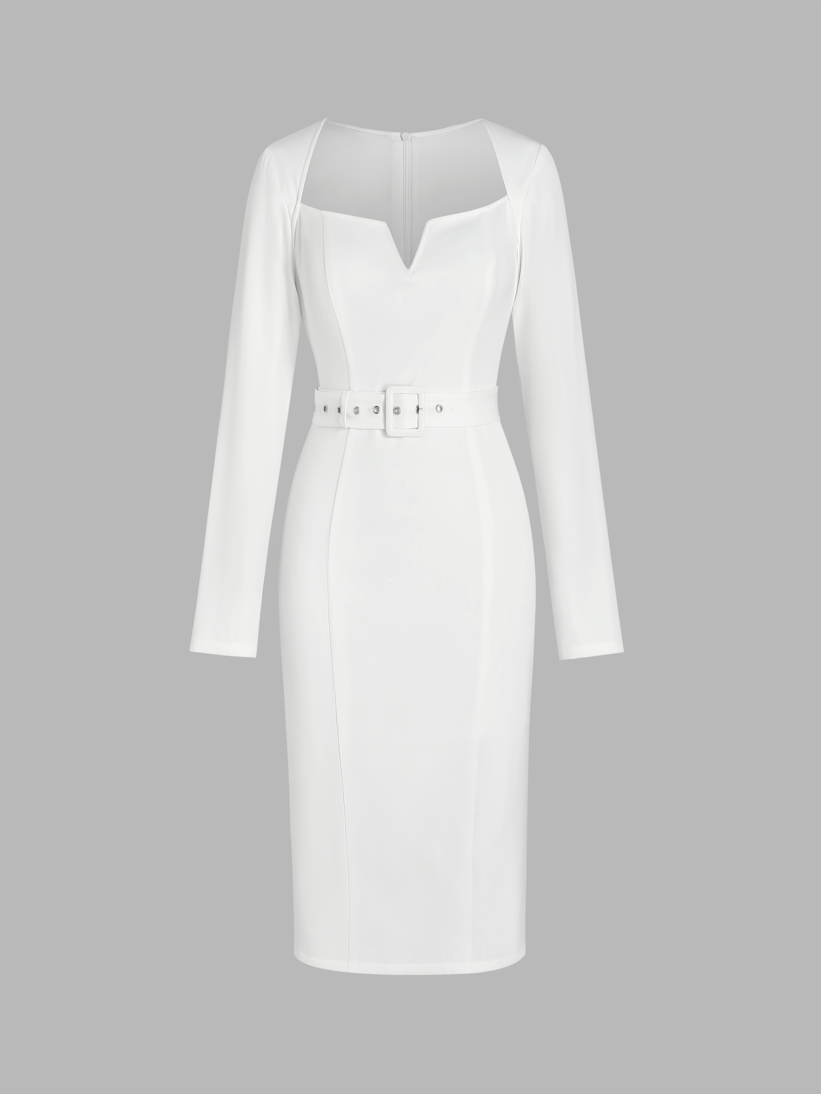 Woven Solid Belted Midi Dress For Date Vacation Holiday