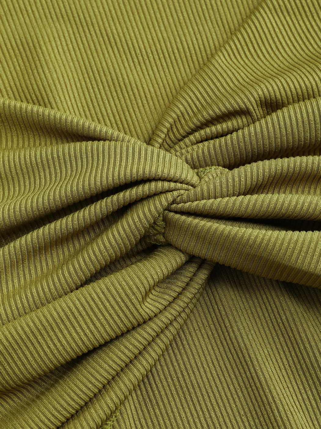 Rib Solid Twist Ruched Maxi Dress For Vacation Holiday