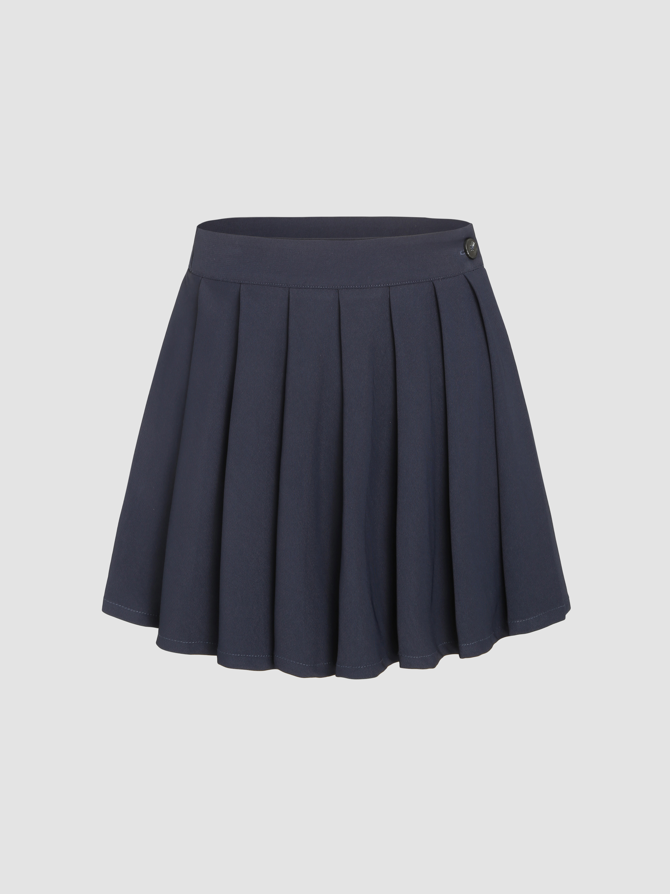 Solid Pleated Skort - Cider