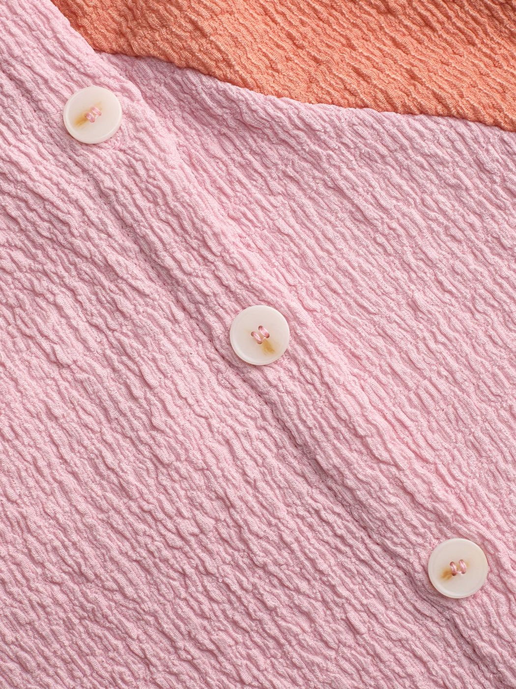 Patchy Texture Blouse Curve & Plus - Cider