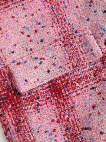 Bubblegum Winter Textured Long Coat For Vacation Holiday