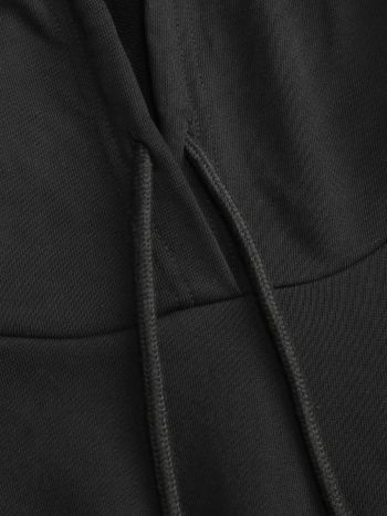 Terry Solid Drawstring Split Mini Dress - Cider