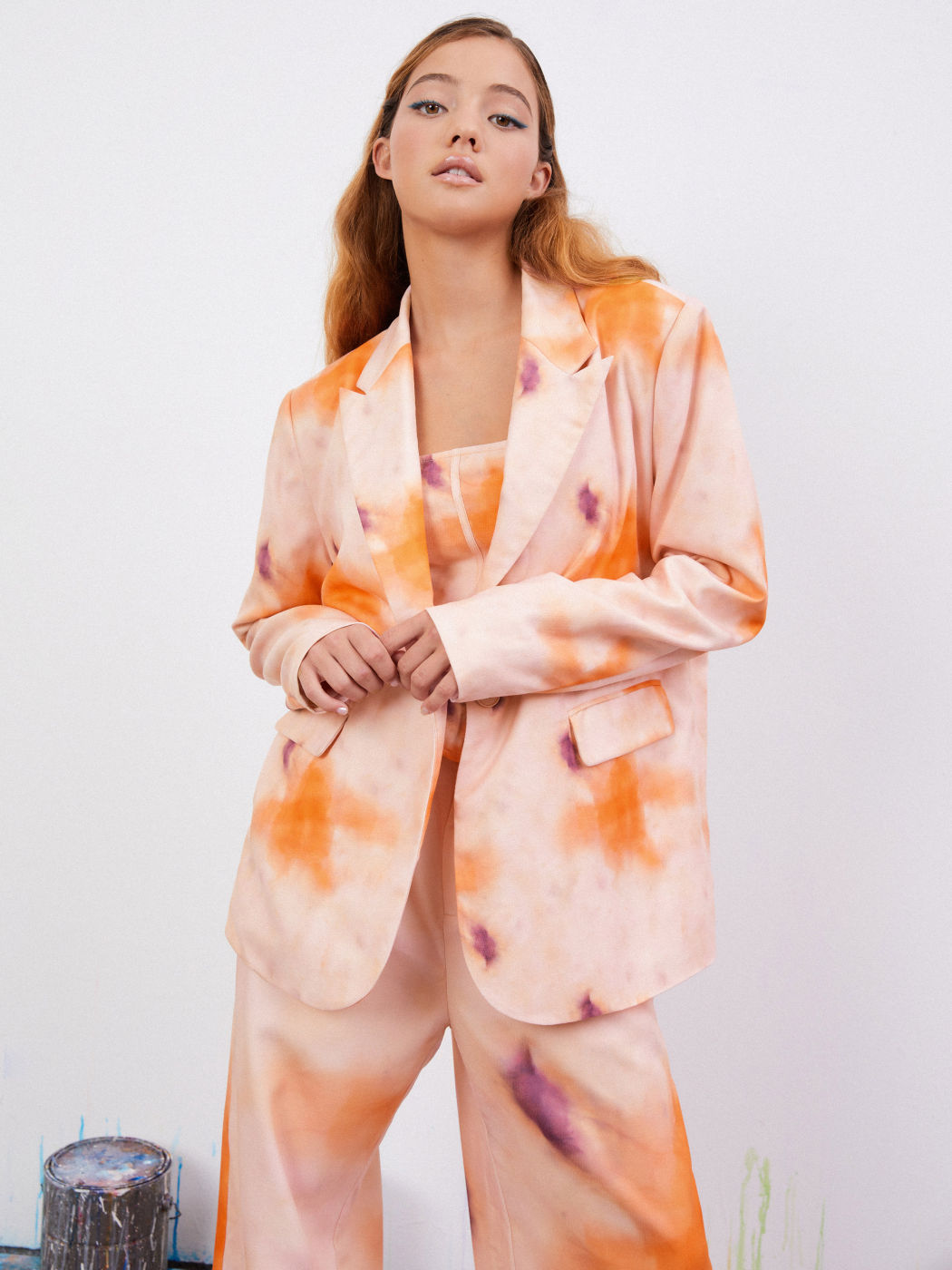 Tie Dye Oversized Blazer - Cider
