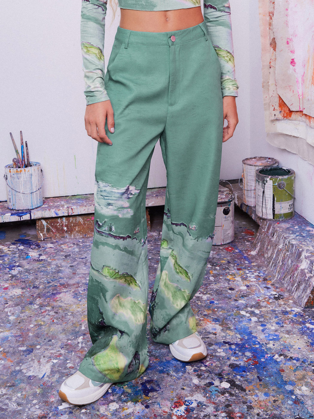 Landscape Graphic Trousers For School Work
