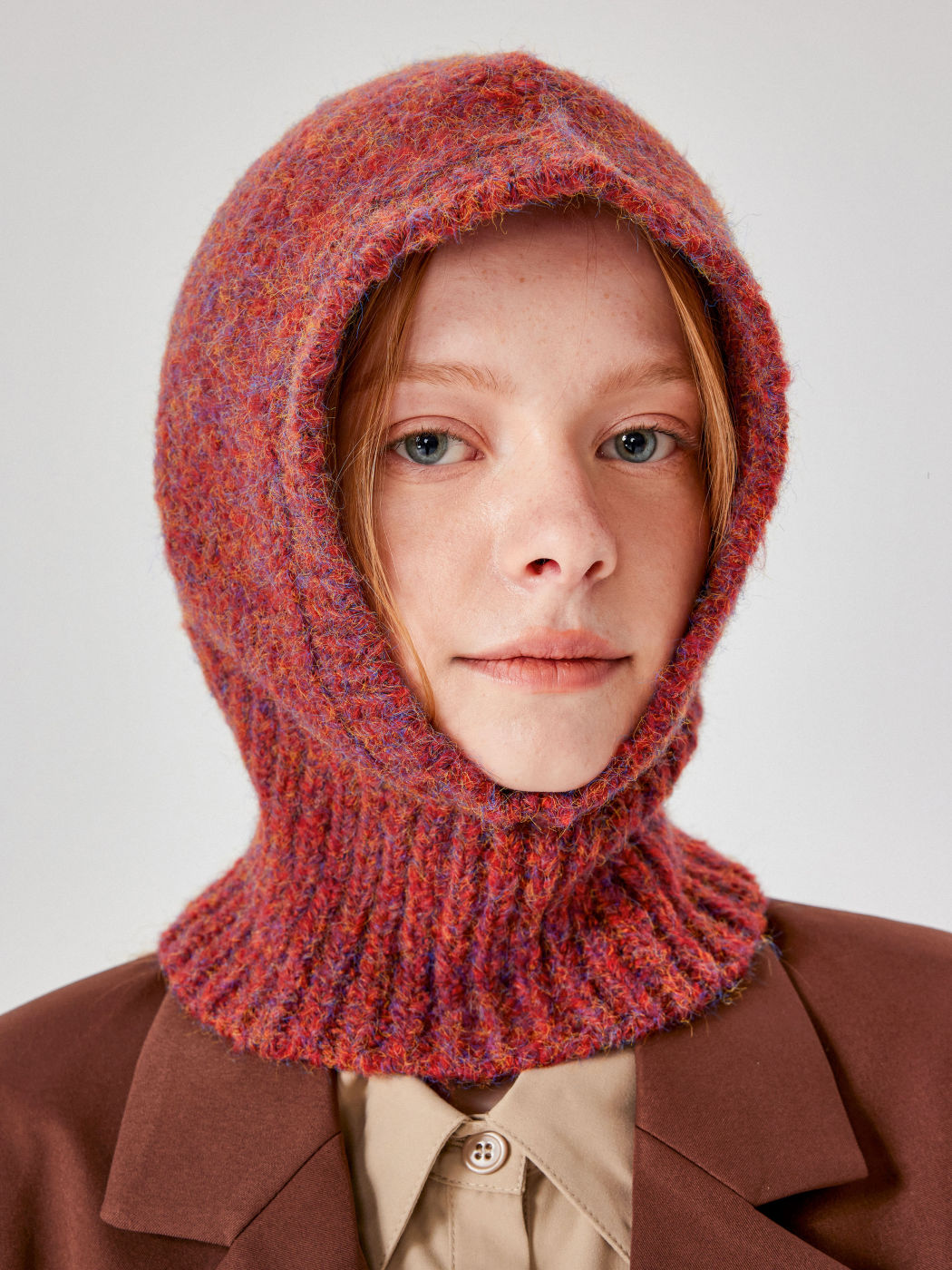 Knit Solid Knitted Balaclava Cap For Vacation