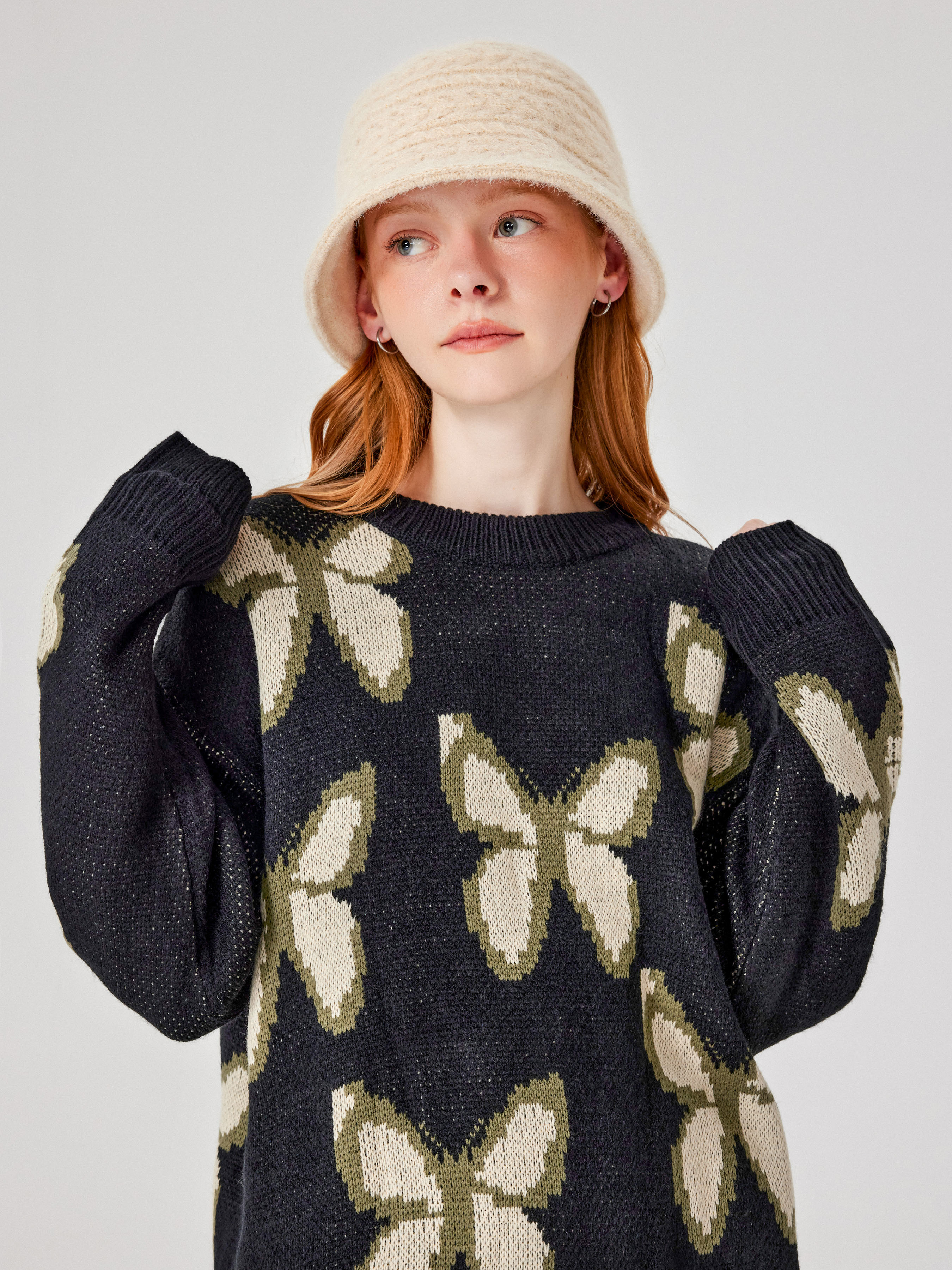 Solid Fuzzy Bucket Hat - Cider