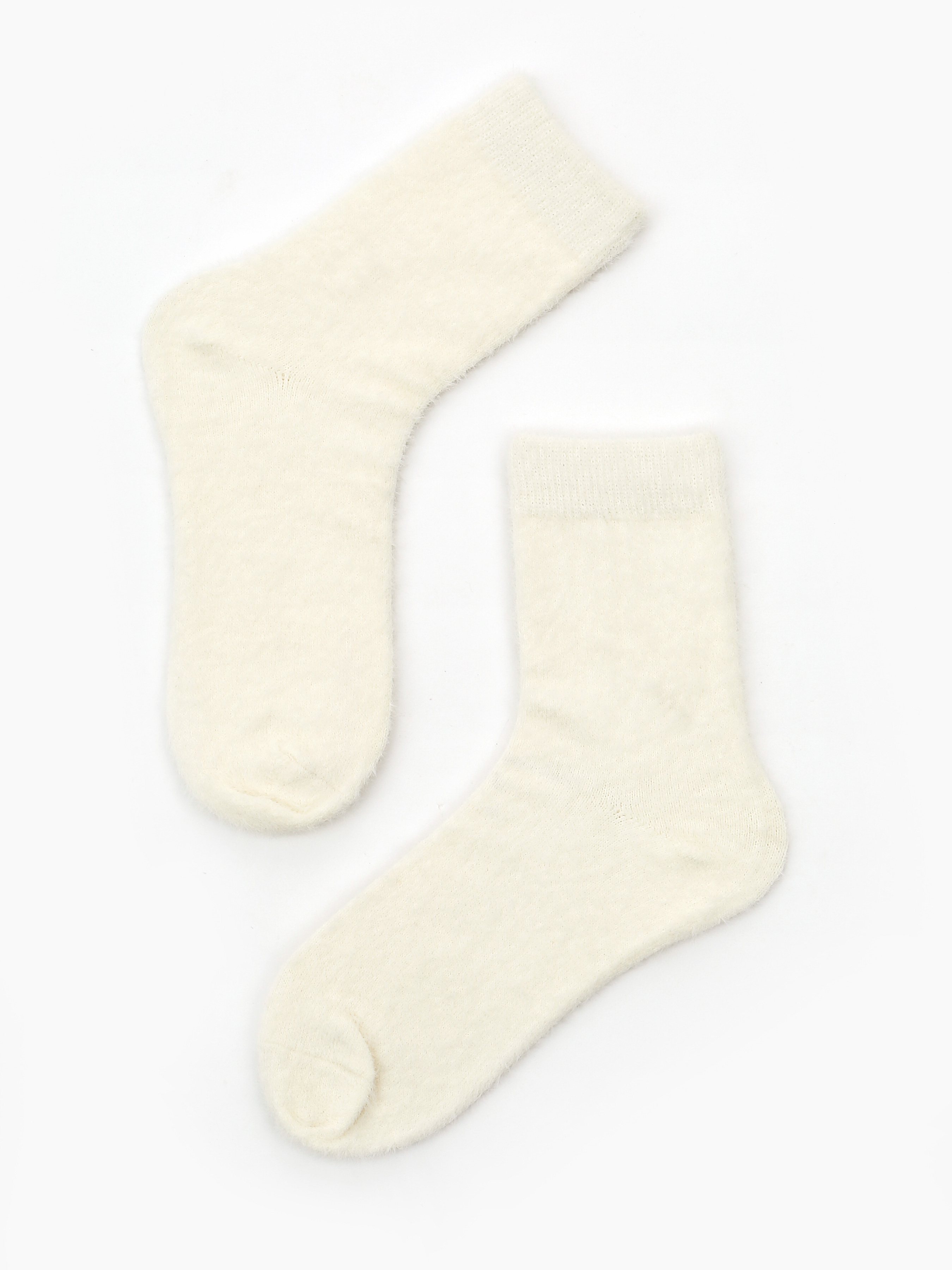 Mohair Solid Crew Socks For School Work