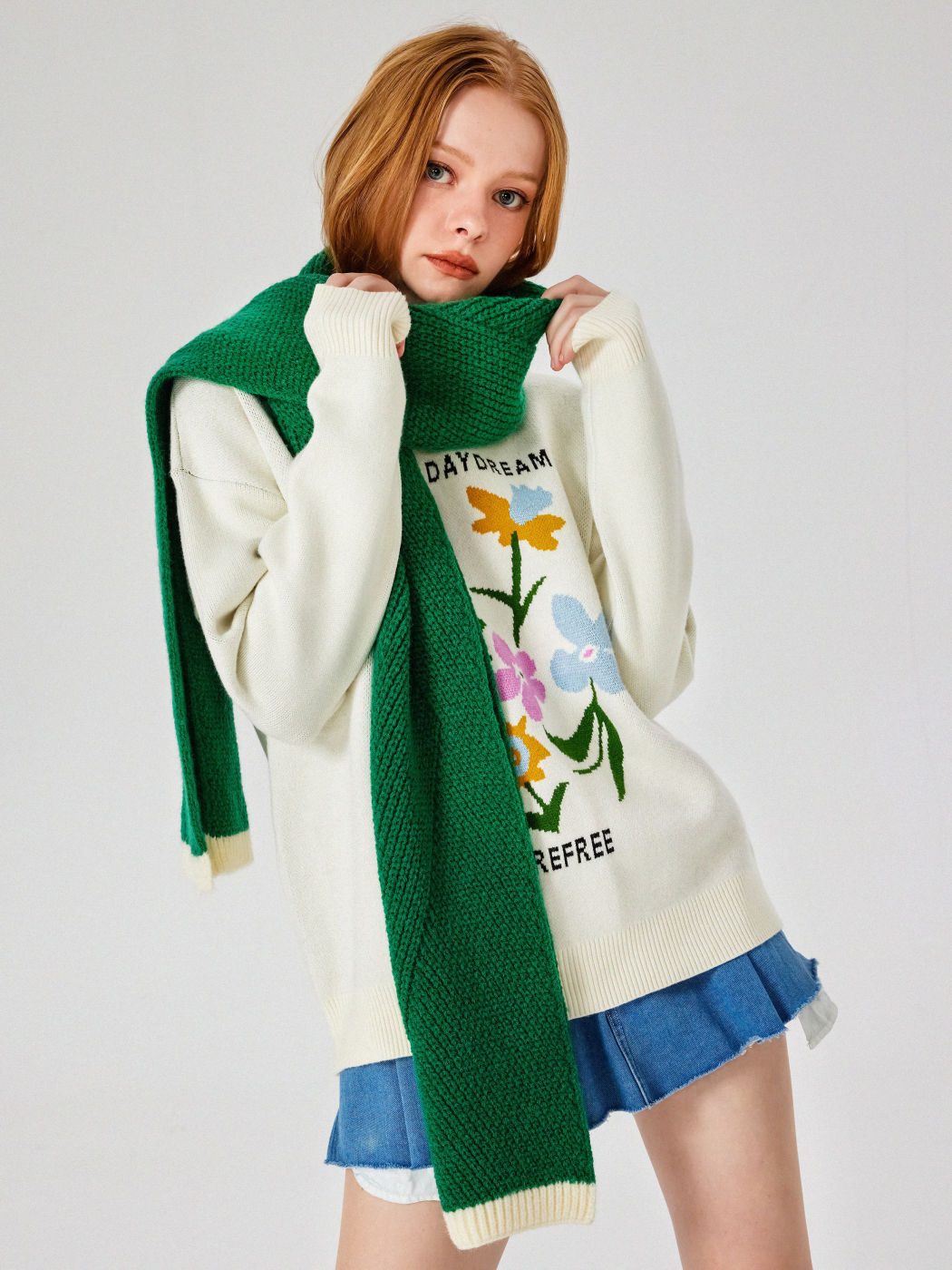 Minimalist Knit Scarf - Cider