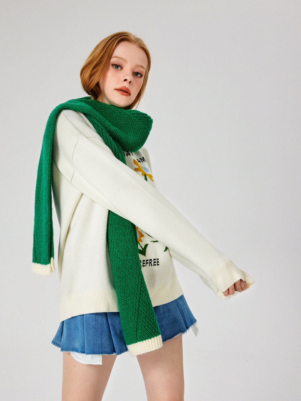 Minimalist Knit Scarf - Cider