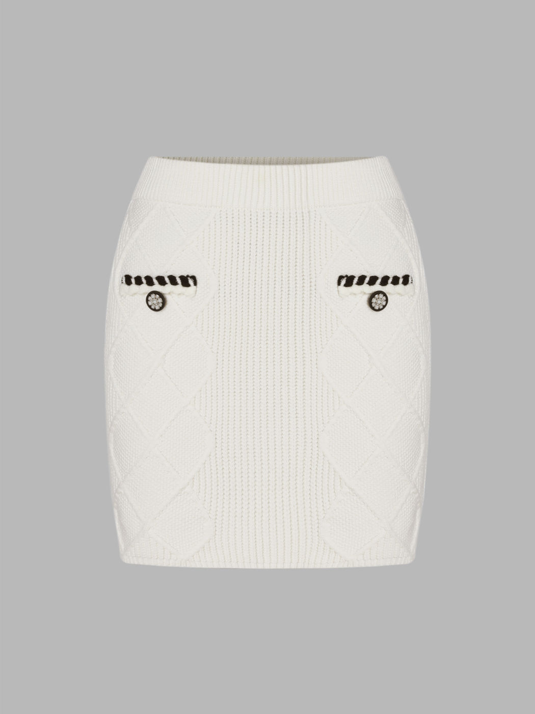 Texture Knitted Mini SKirt - Cider