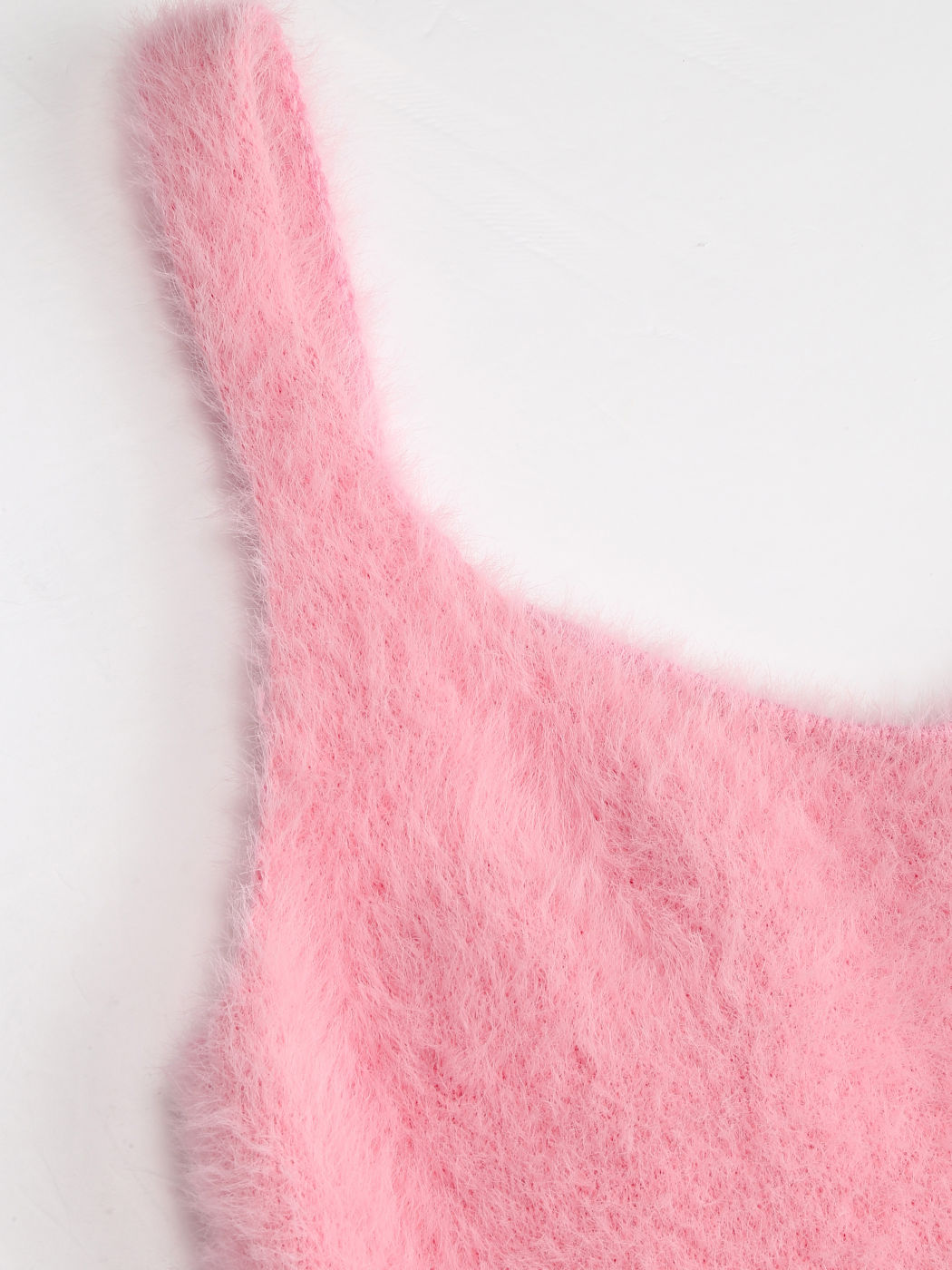 Knit Fabric Knit Solid Fluffy Cami Mini Dress For Wedding Holiday Party ...