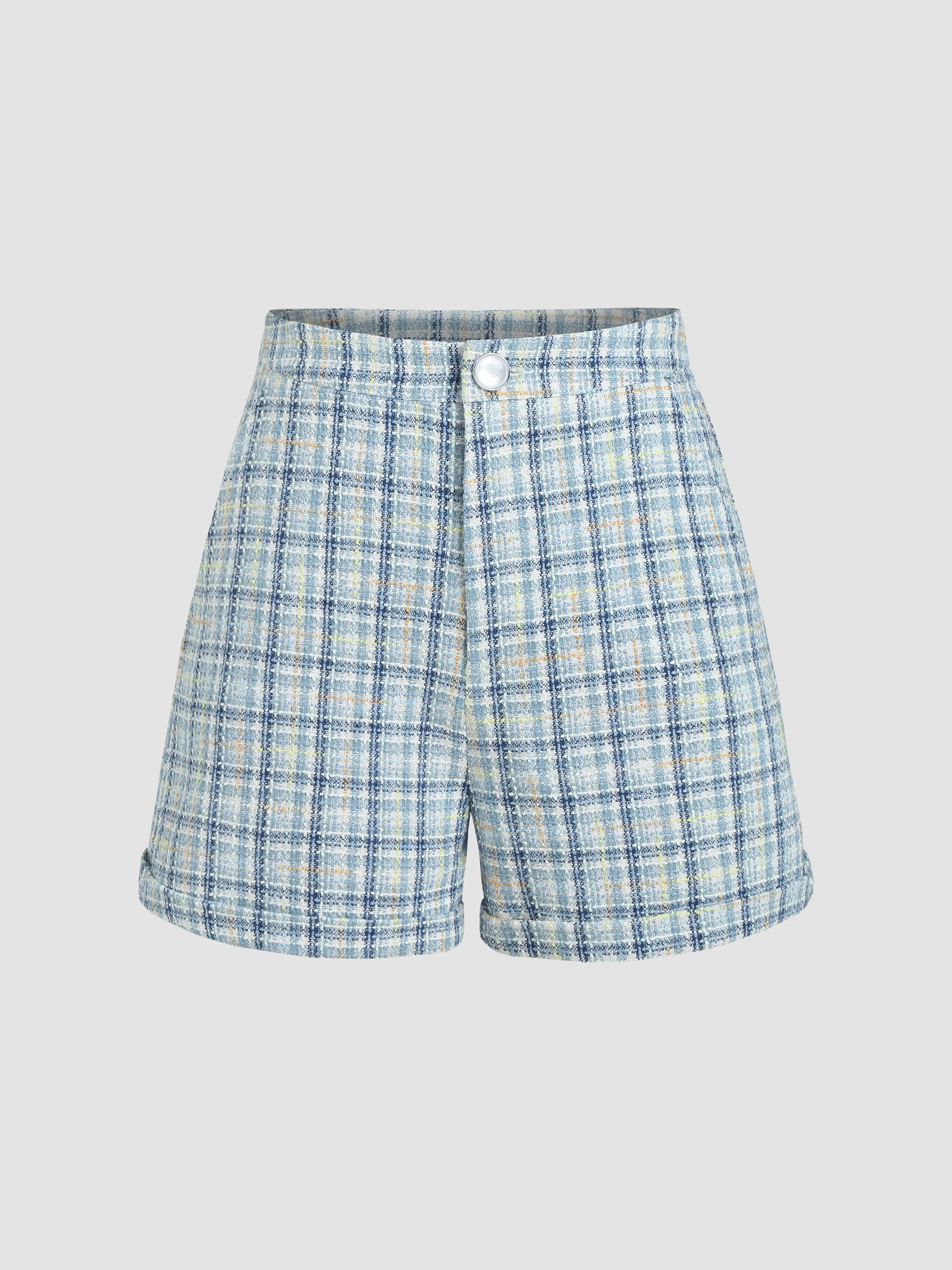 Tweed Middle Waist Shorts For School