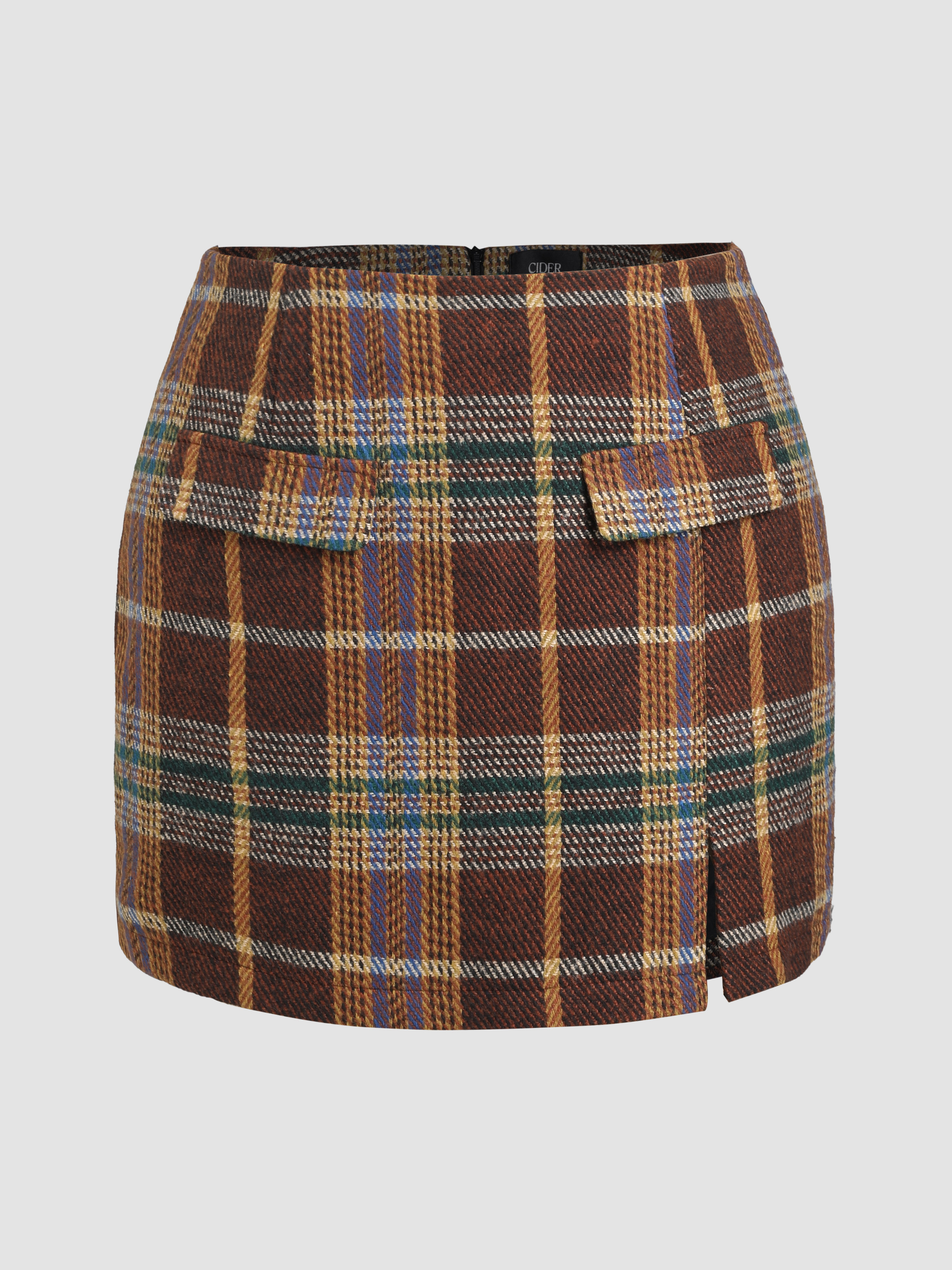 Material Tweed Mid Waist Short Skirt Curve & Plus For Occasion Occasion