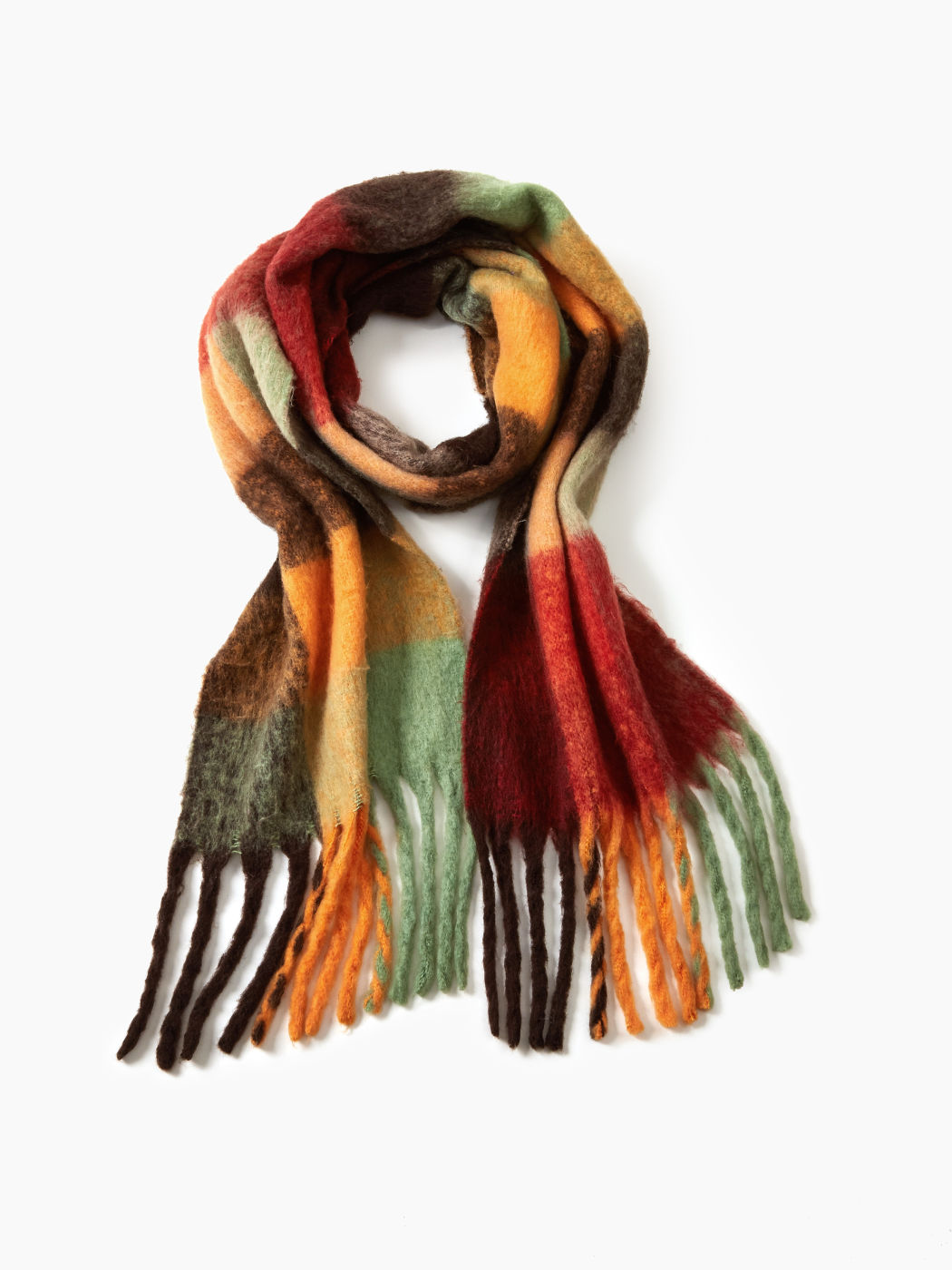 Plaid Pattern Fringe Hem Scarf For School Daily Casual Coffee Shop