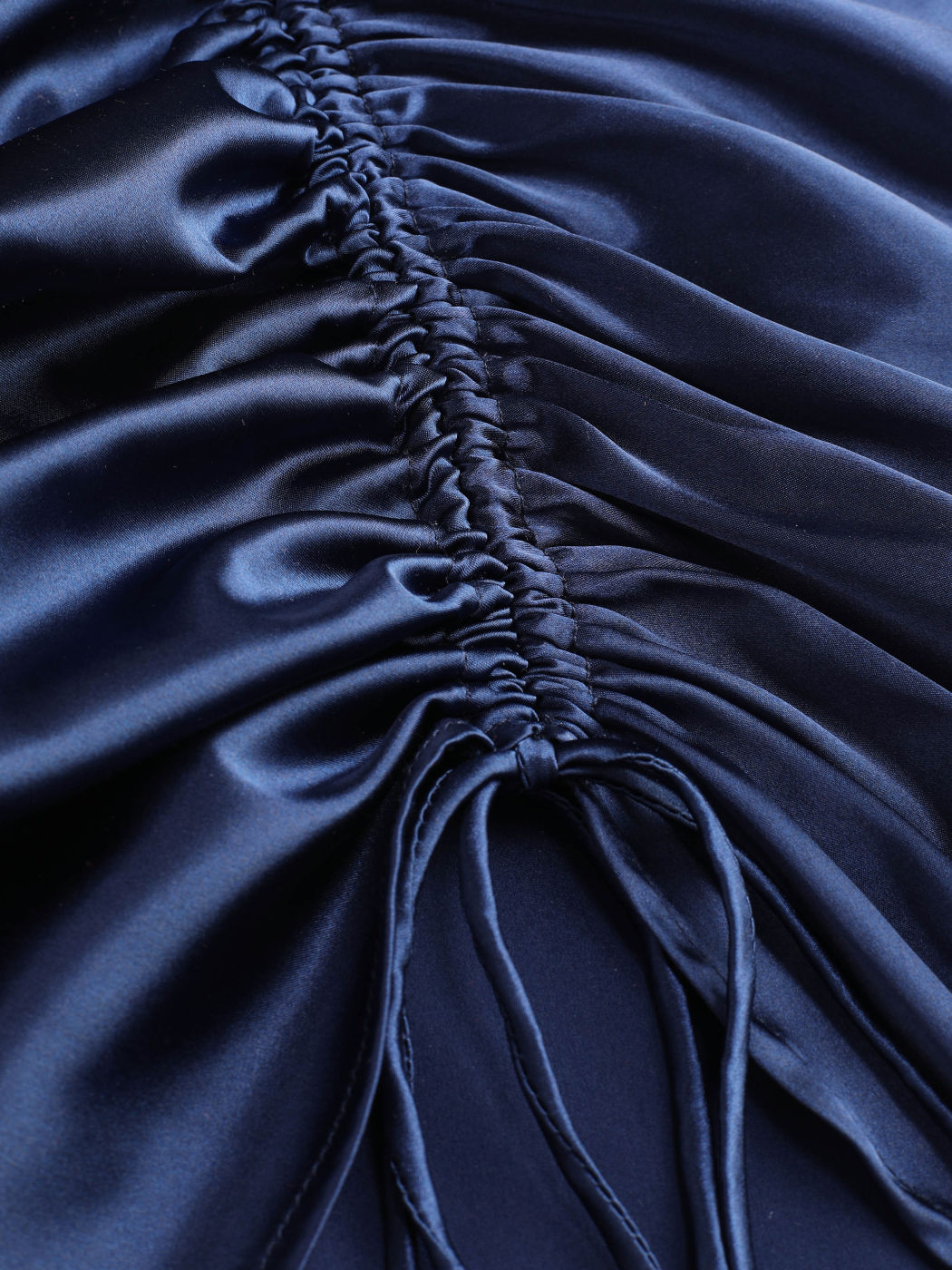 Curve & Plus Solid Drawstring Satin Mini Dress For Date Vacation Holiday